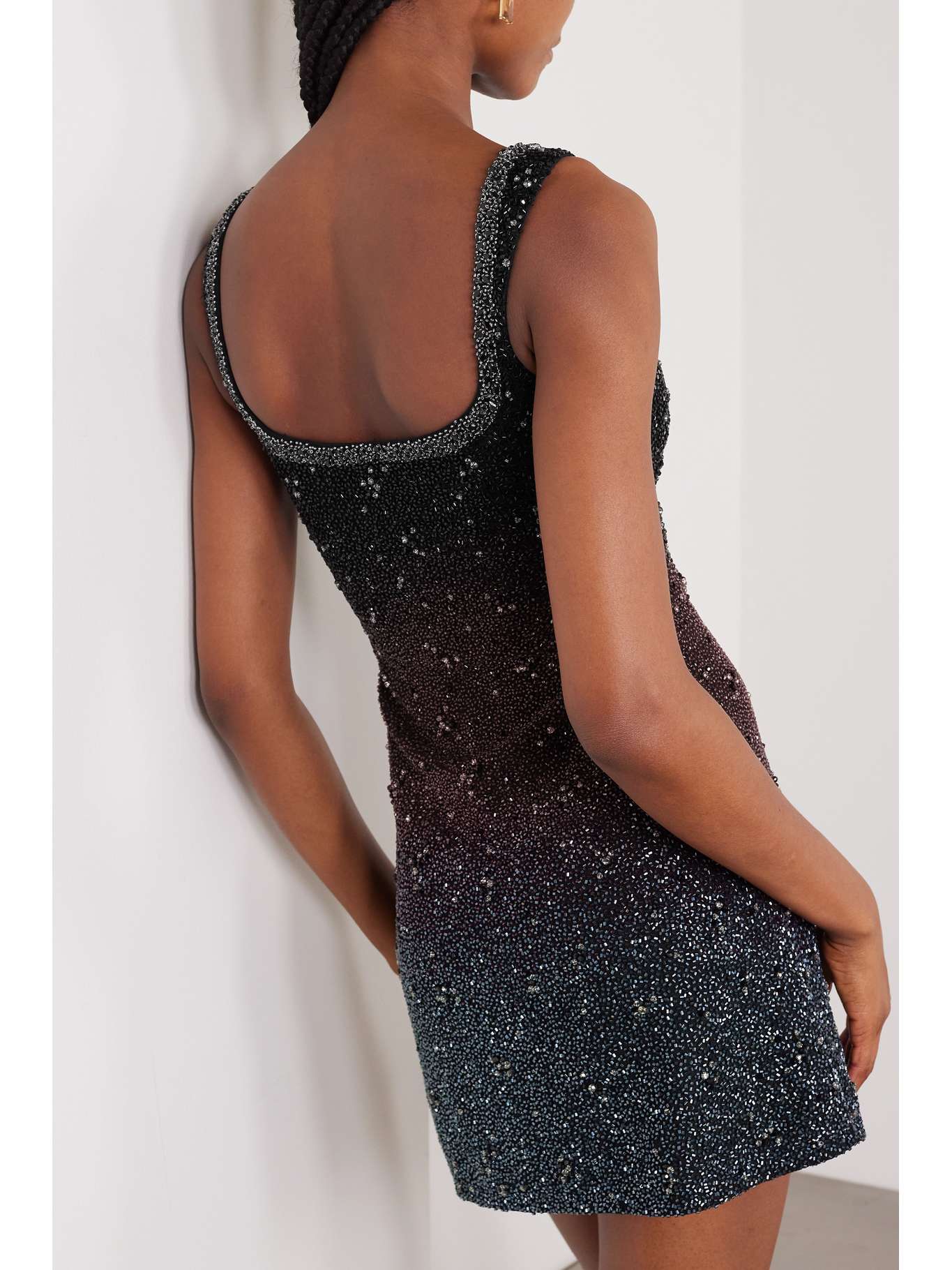 CLIO PEPPIATT Galaxy embellished stretch-mesh mini dress | NET-A-PORTER