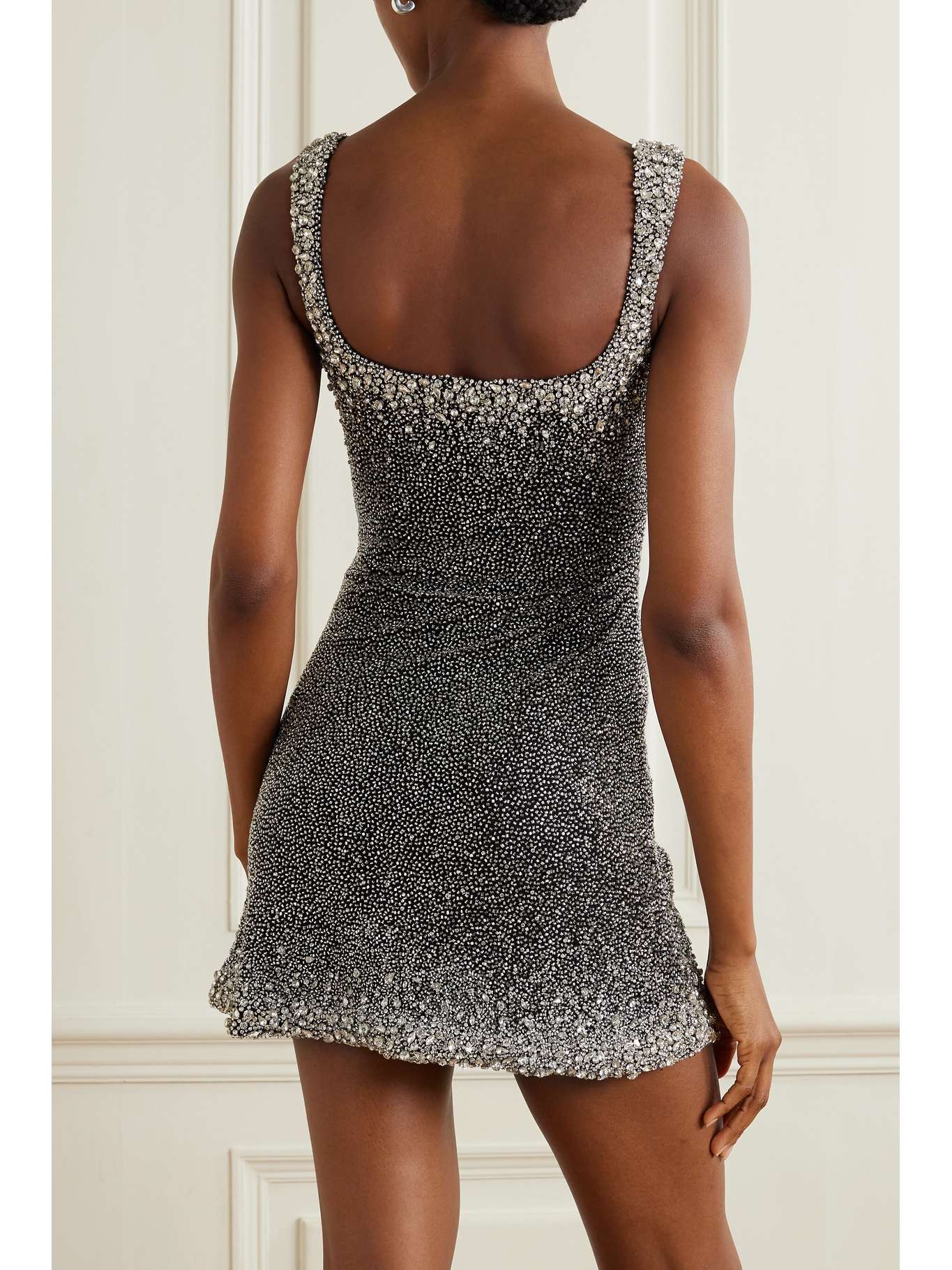 Clio Peppiatt Embellished Stretch Mesh Mini Dress Net A Porter
