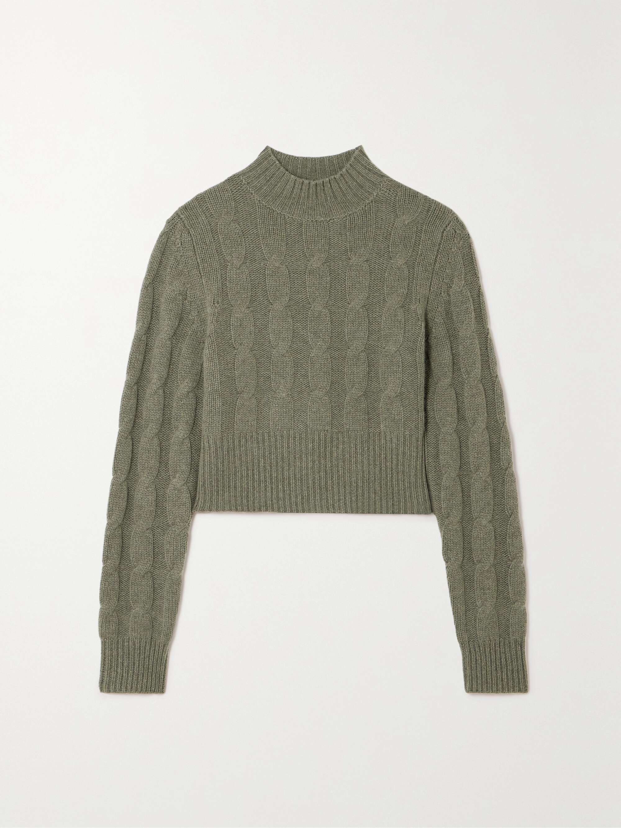LE KASHA + NET SUSTAIN Murano cropped cable-knit organic LE KASHA + NET SUSTAIN Murano cropped cable-knit organic
