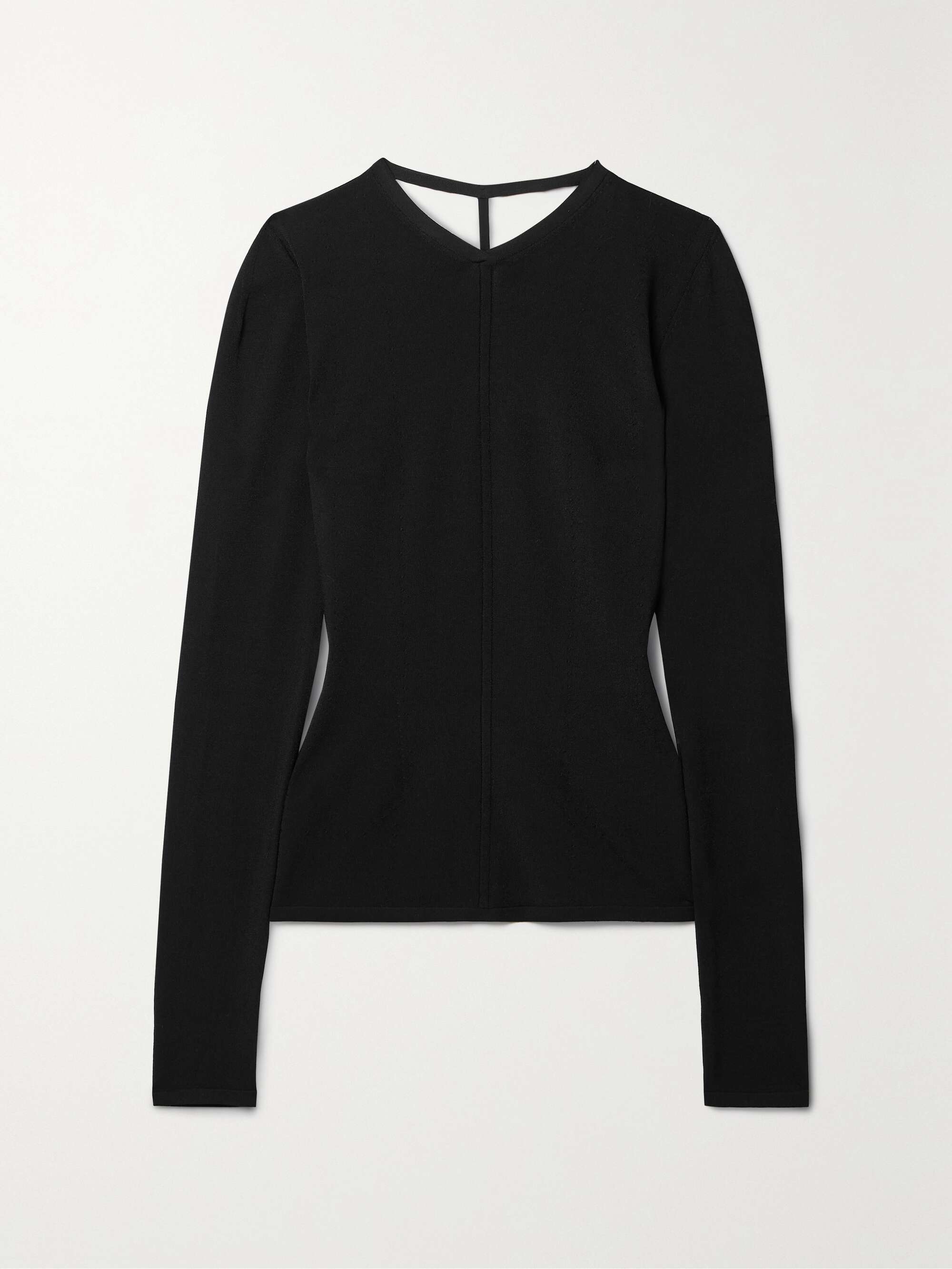 KHAITE Iskra open-back stretch-knit top | NET-A-PORTER