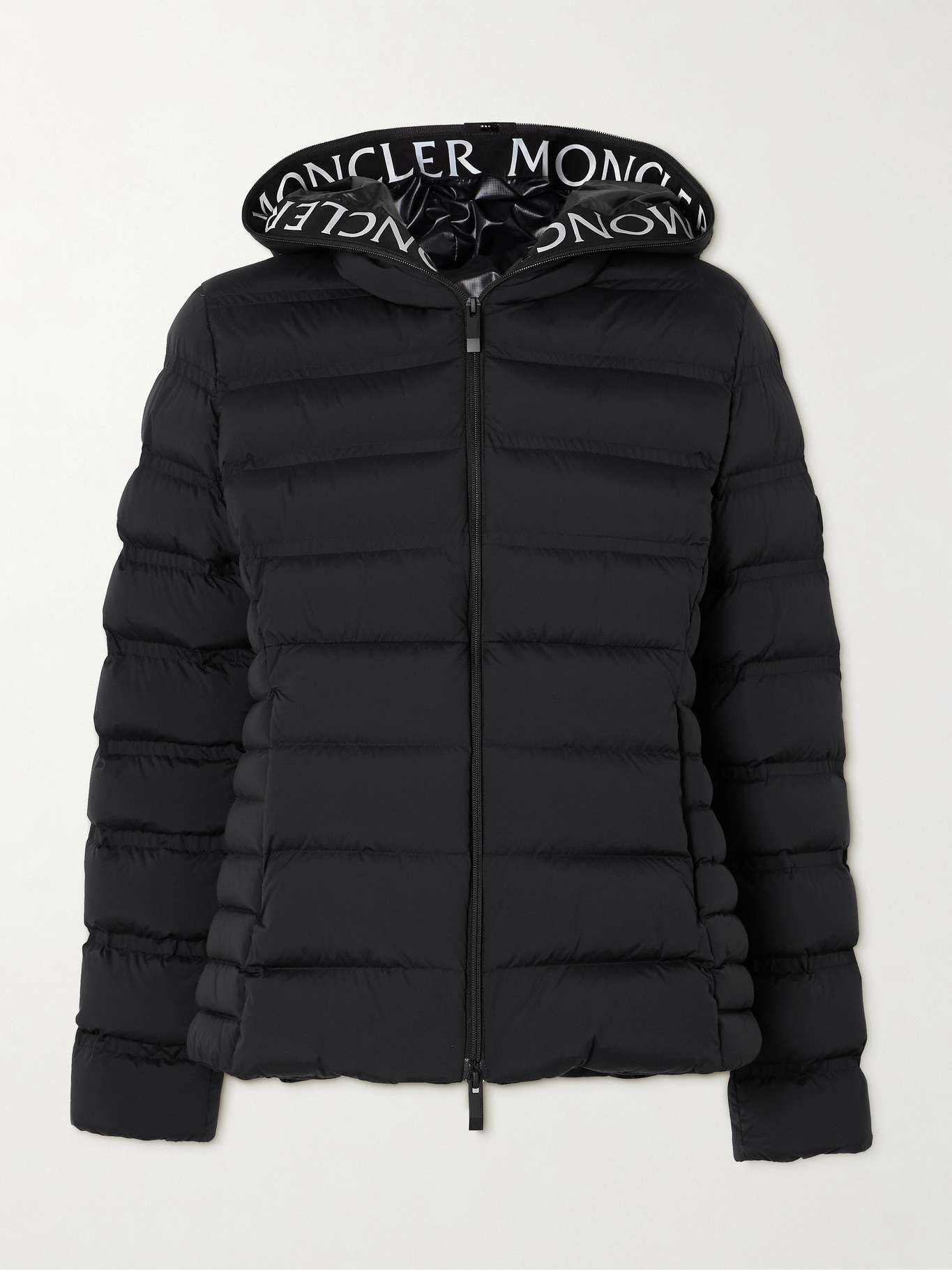 MONCLER Appliquéd webbing-trimmed quilted shell down jacket | NET-A-PORTER