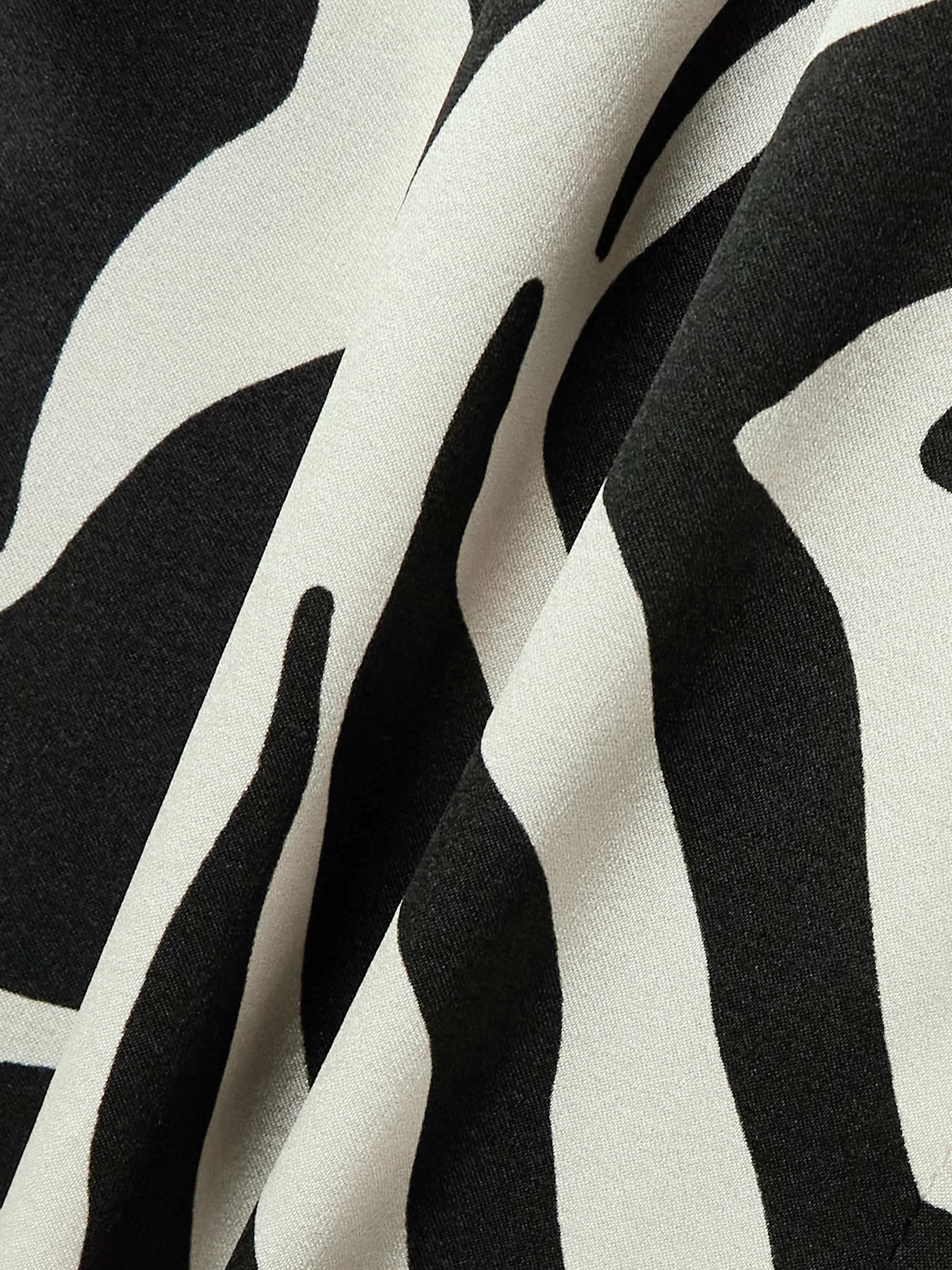 TOM FORD Zebra-print silk-blend satin straight-leg pants | NET-A-PORTER