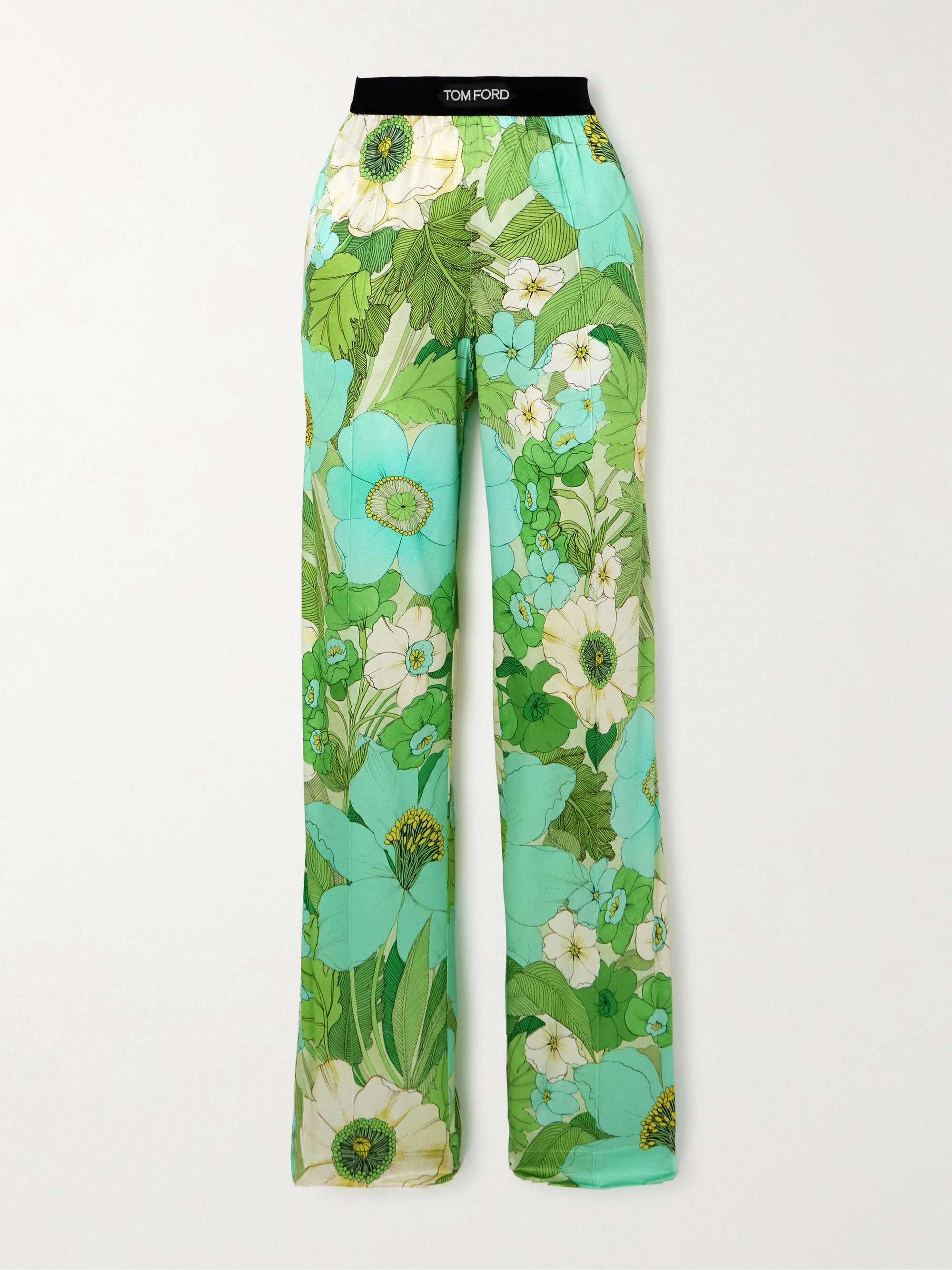 Tom Ford Floral Print Silk Blend Satin Pyjama Pants Net A Porter