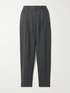 TOTEME Pleated recycled woven tapered pants | NET-A-PORTER