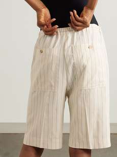 TOTEME Pinstriped woven shorts | NET-A-PORTER