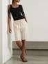 TOTEME Pinstriped woven shorts | NET-A-PORTER