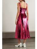 MOLLY GODDARD Miranda sequined tulle midi dress | NET-A-PORTER