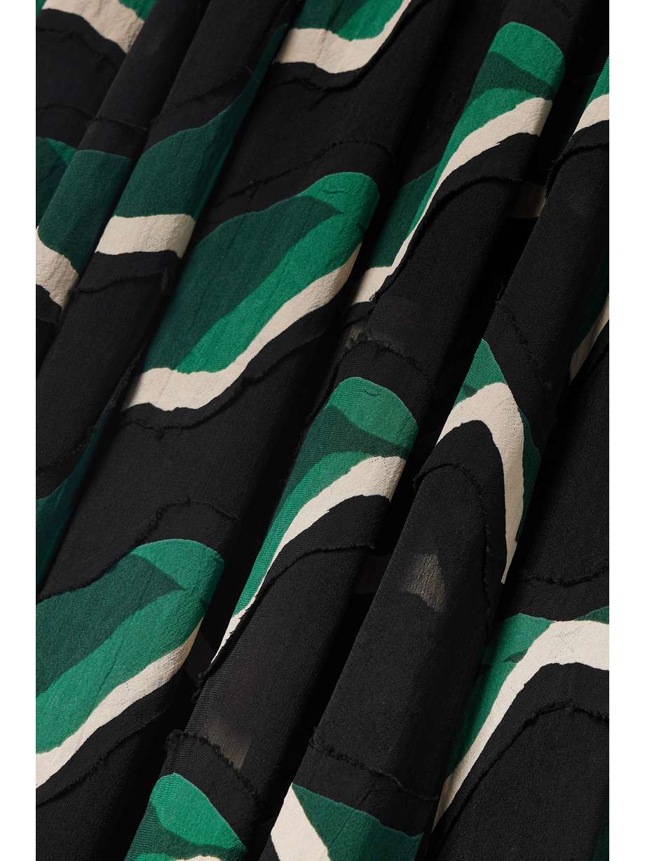 ULLA JOHNSON Adonis open-back fil coupé chiffon maxi dress | NET-A-PORTER