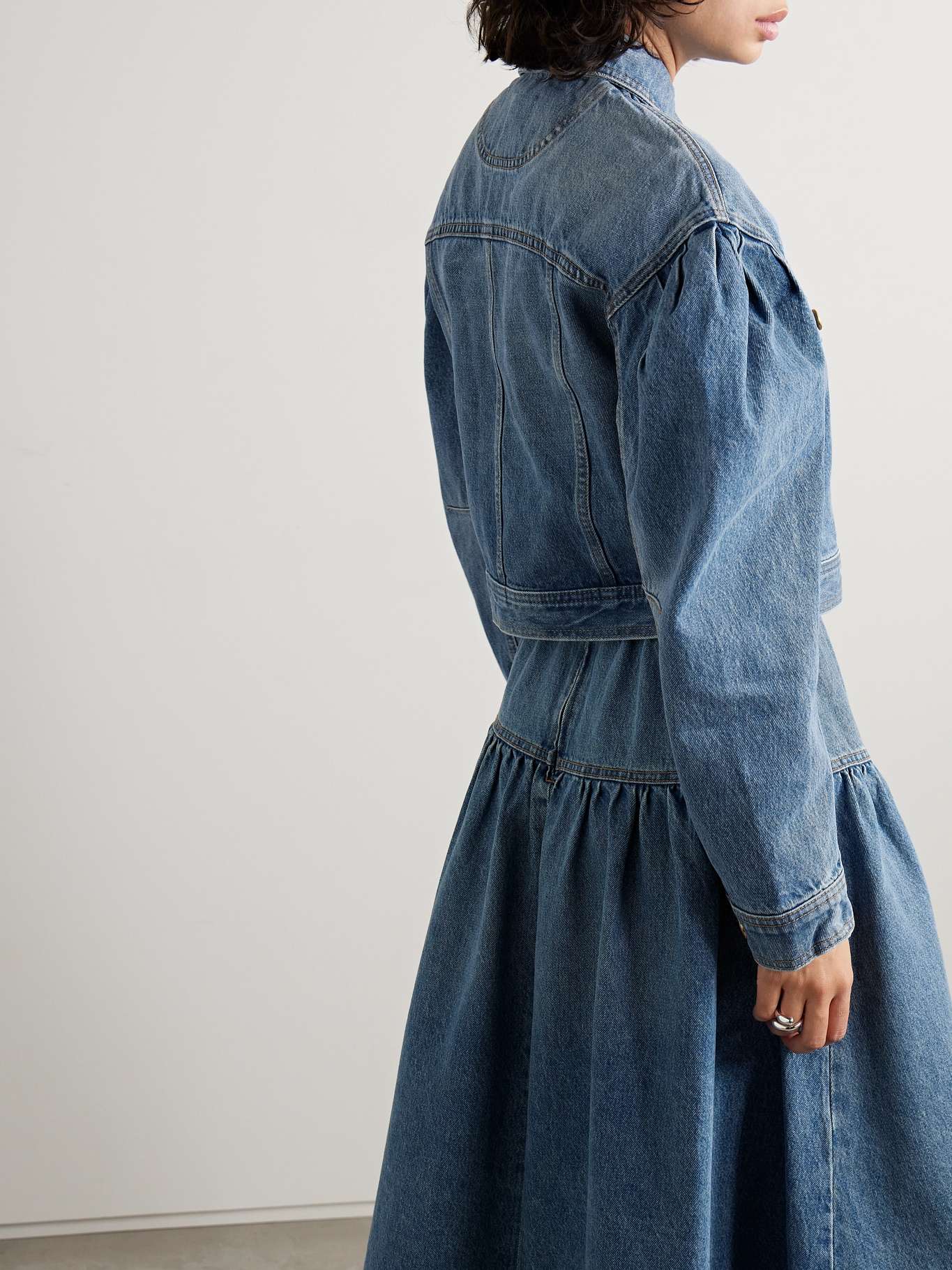 ULLA JOHNSON The Cosette cropped denim jacket | NET-A-PORTER