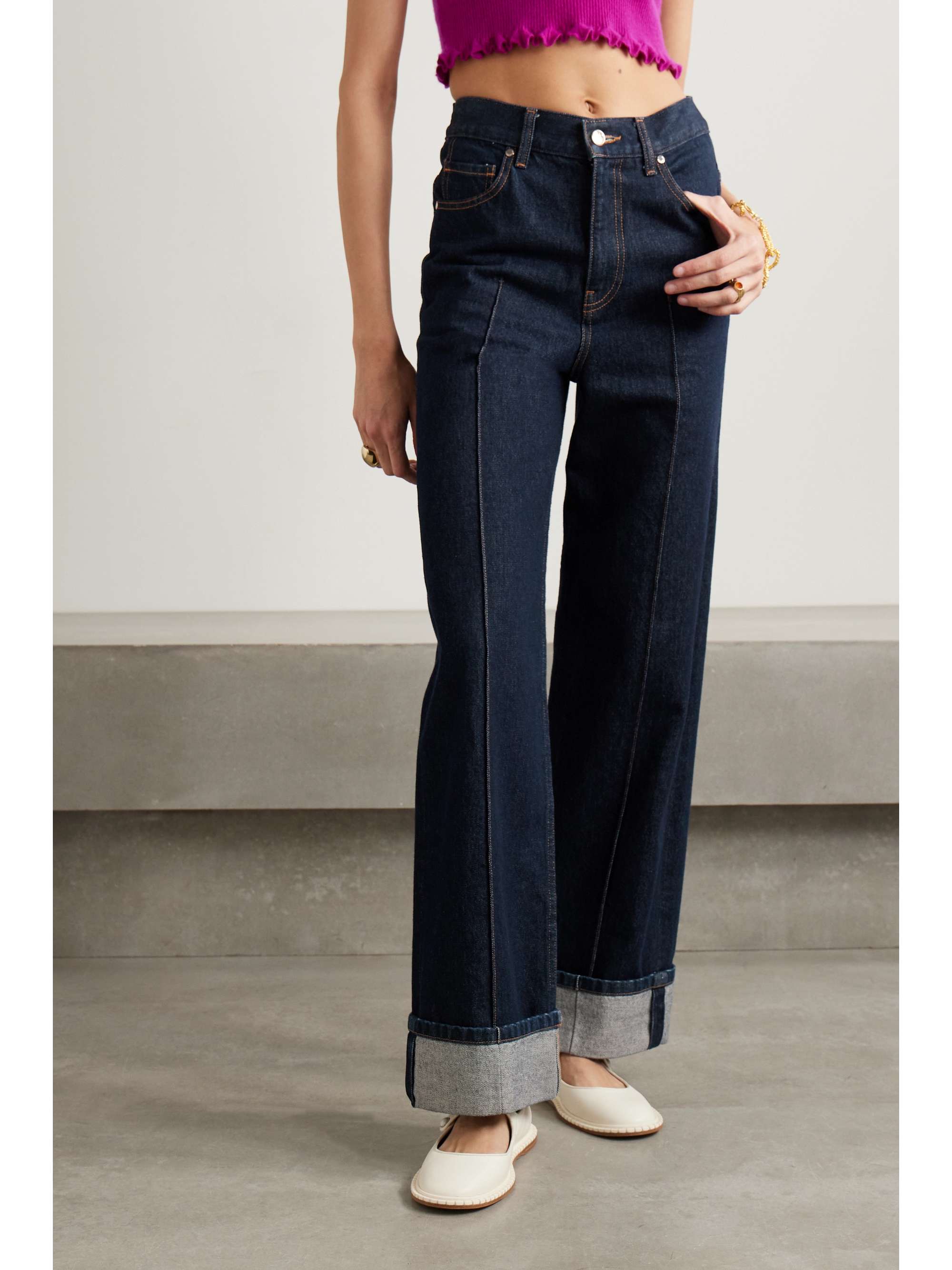 ULLA JOHNSON The Genevieve high-rise wide-leg jeans | NET-A-PORTER