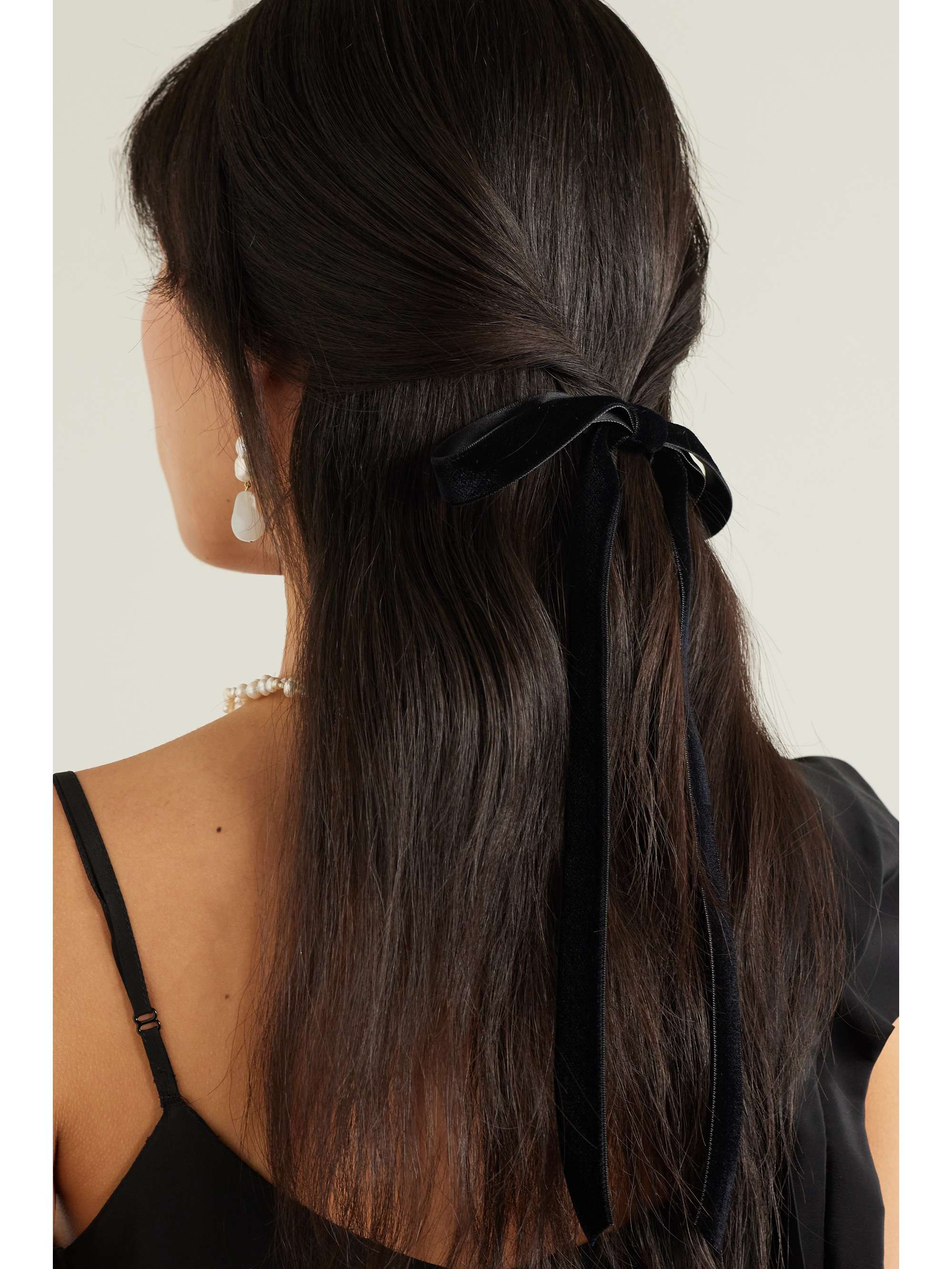 JENNIFER BEHR Aida velvet bow hair clip | NET-A-PORTER