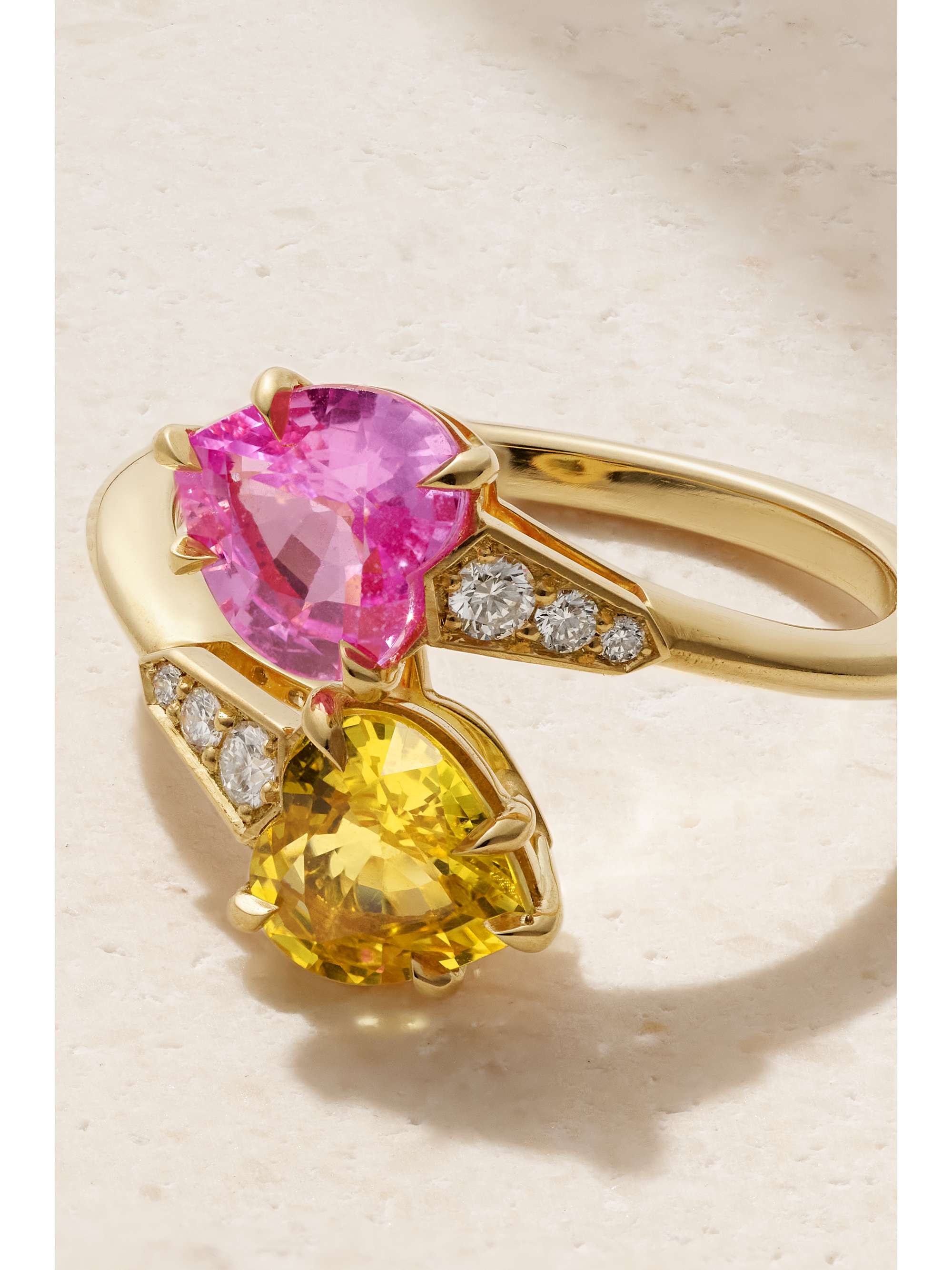 BAYCO 18-karat gold, sapphire and diamond ring | NET-A-PORTER