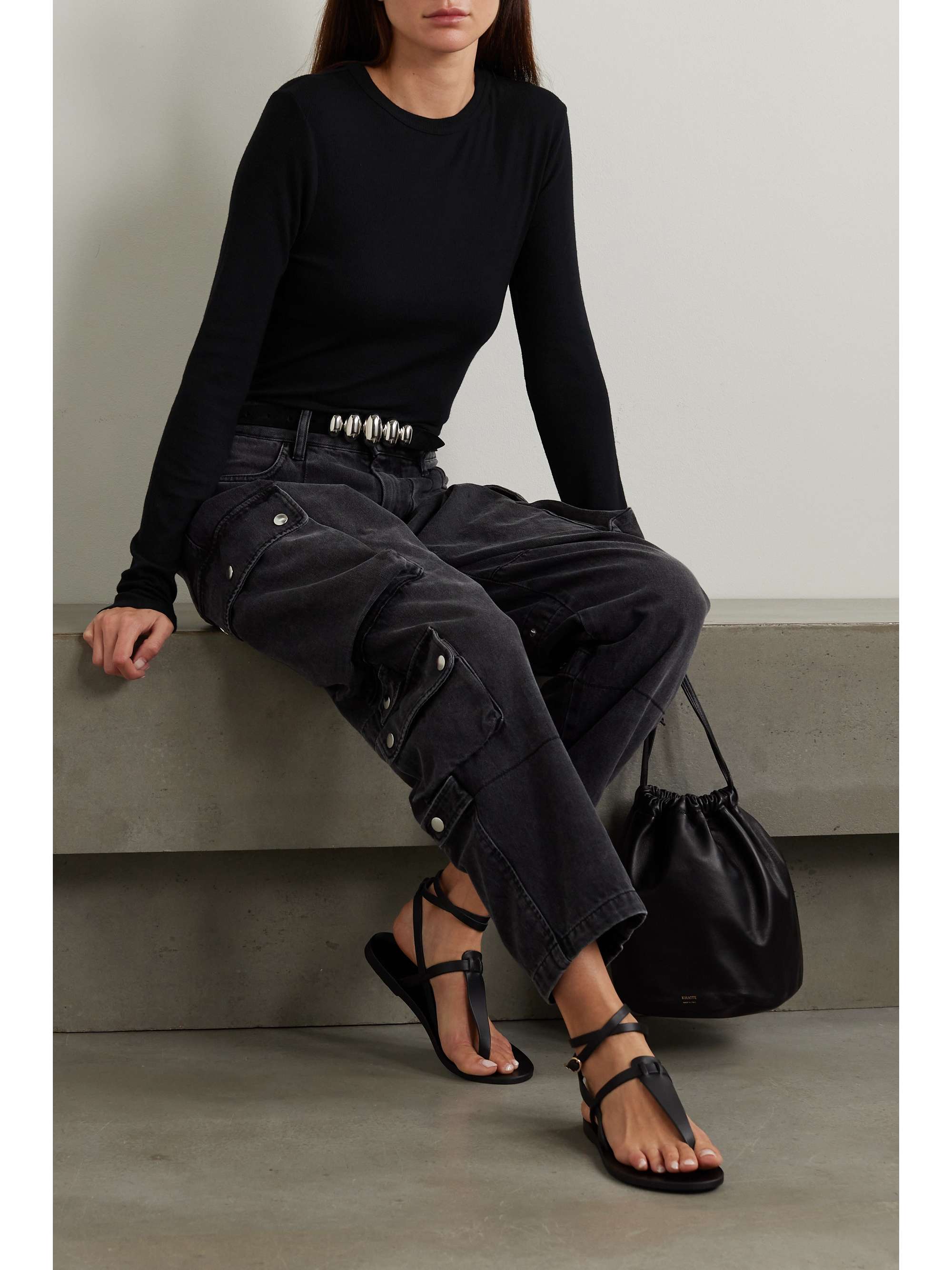 FRAME Ribbed stretch-modal top | NET-A-PORTER