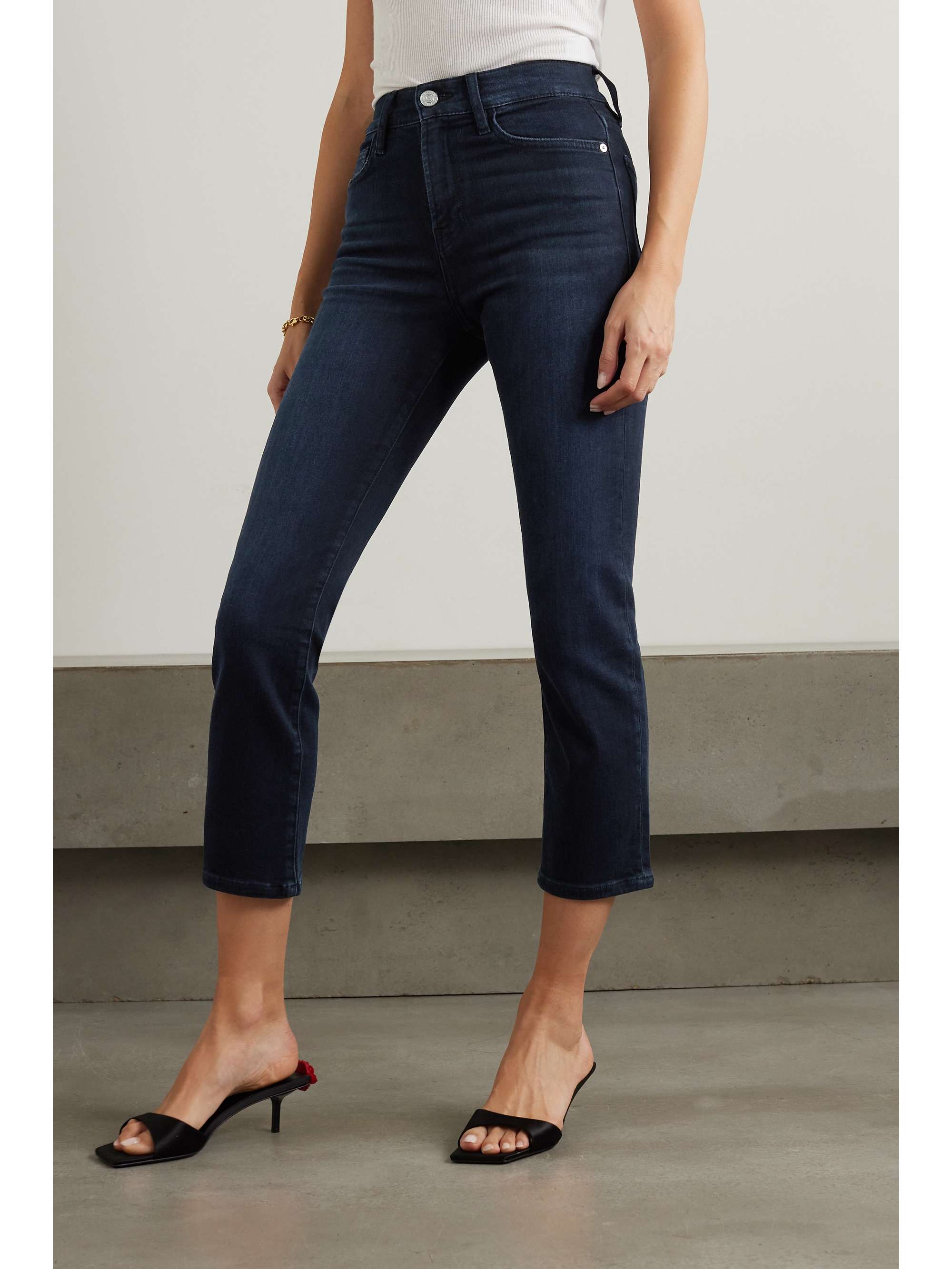 FRAME Le High cropped high-rise slim-leg jeans | NET-A-PORTER