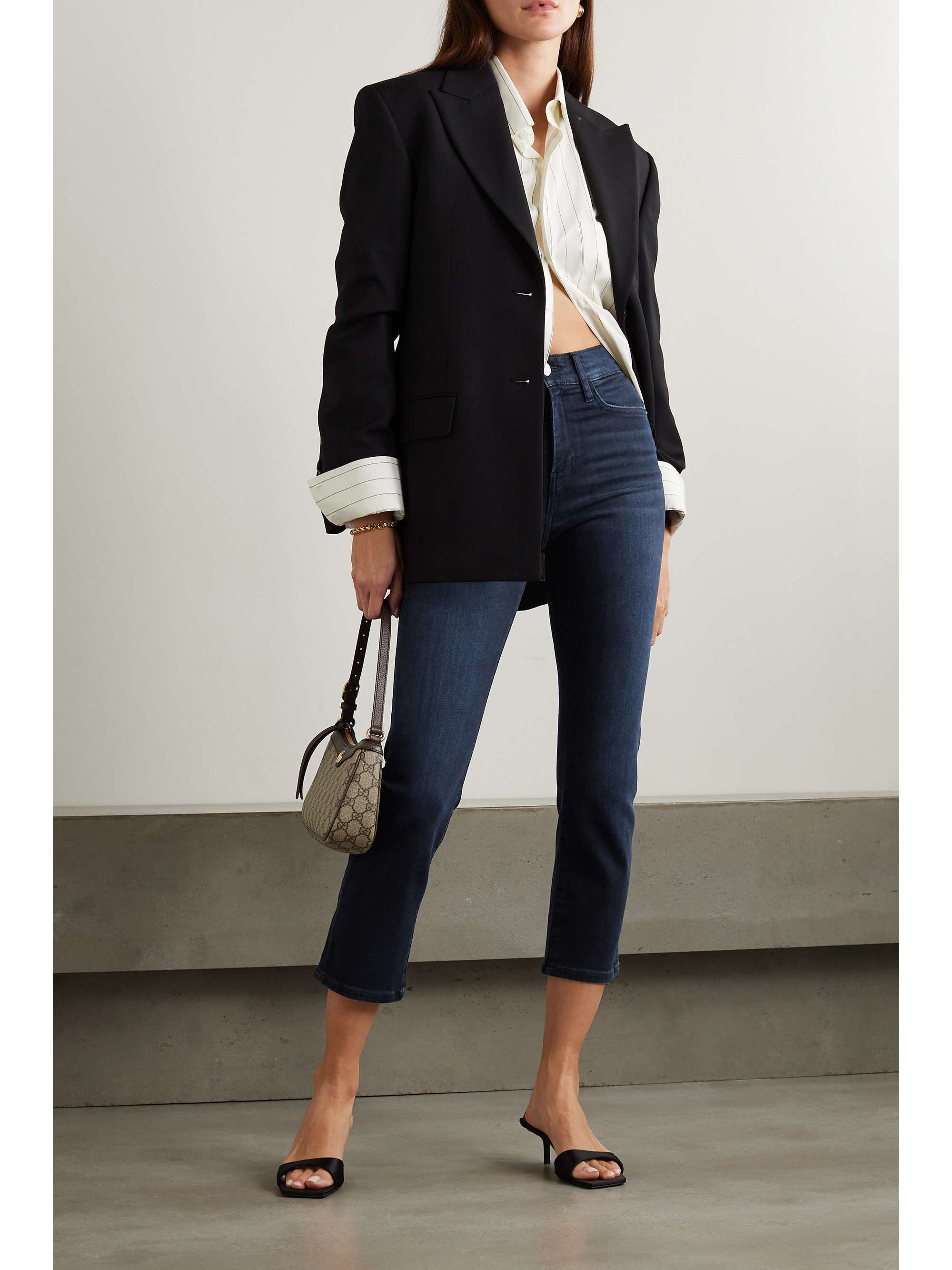 FRAME Le High cropped high-rise slim-leg jeans | NET-A-PORTER