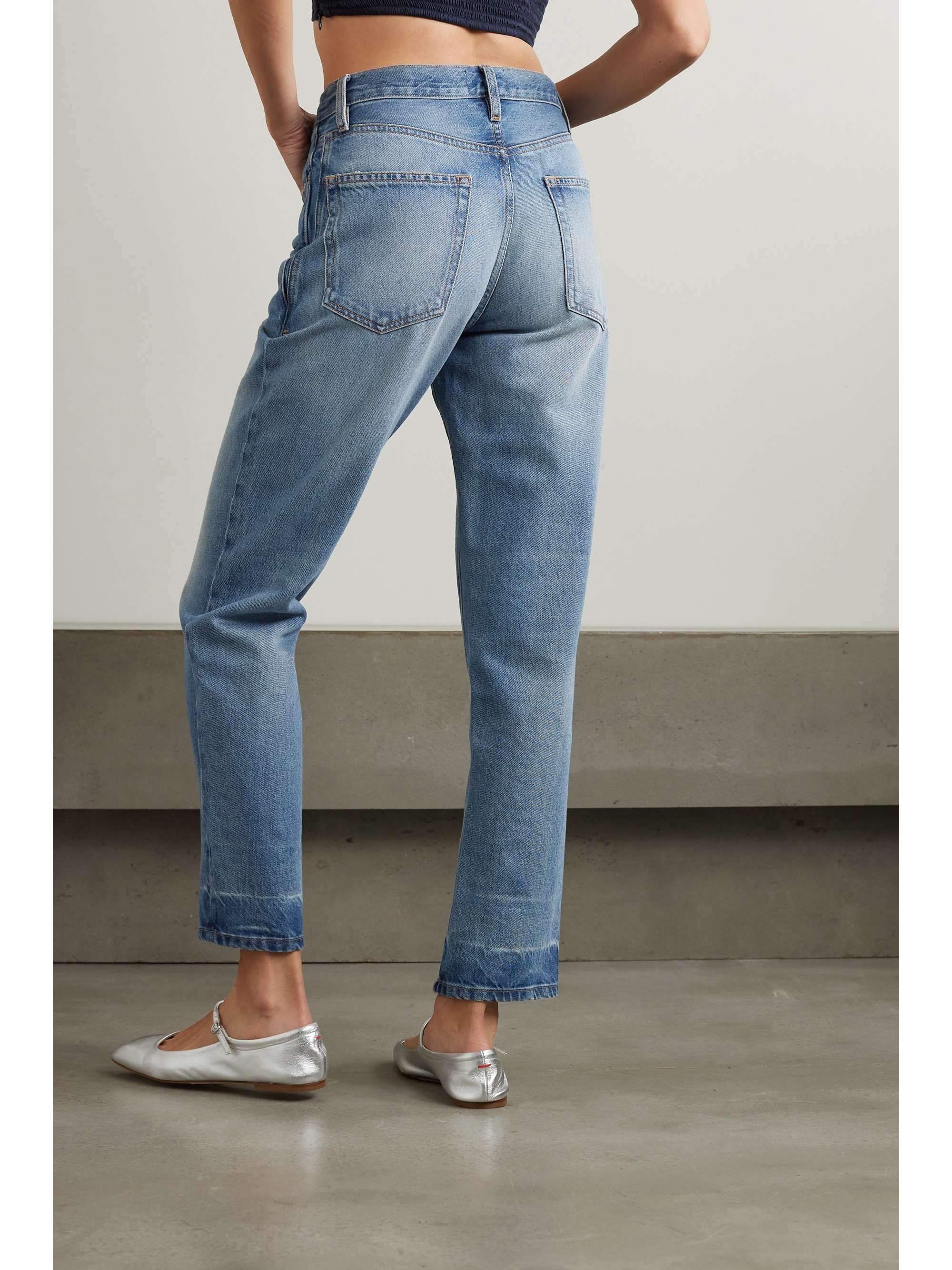 FRAME + NET SUSTAIN Le Mec cropped high-rise straight-leg jeans | NET-A ...
