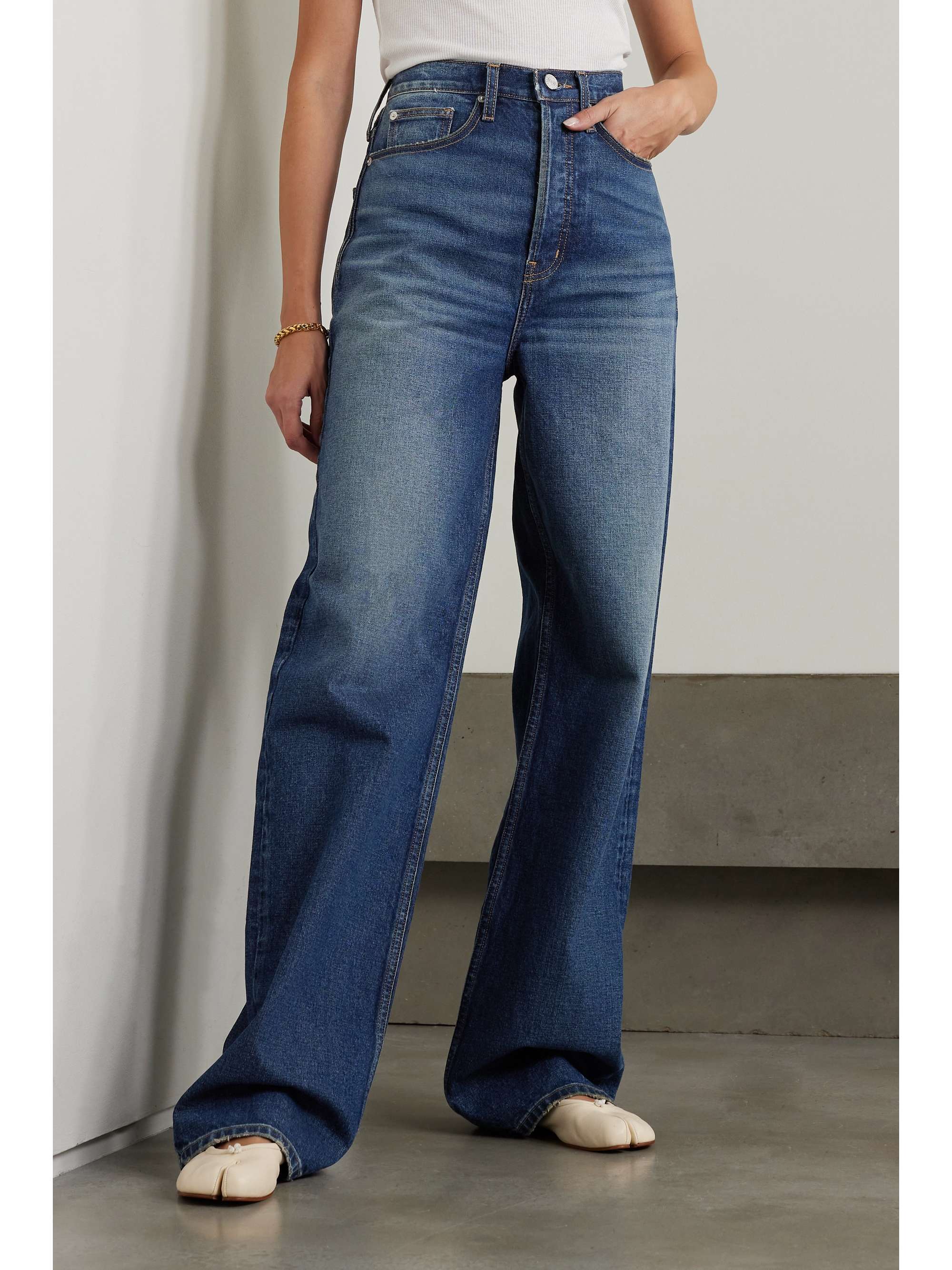 FRAME + NET SUSTAIN The 1978 high-rise straight-leg jeans | NET-A-PORTER