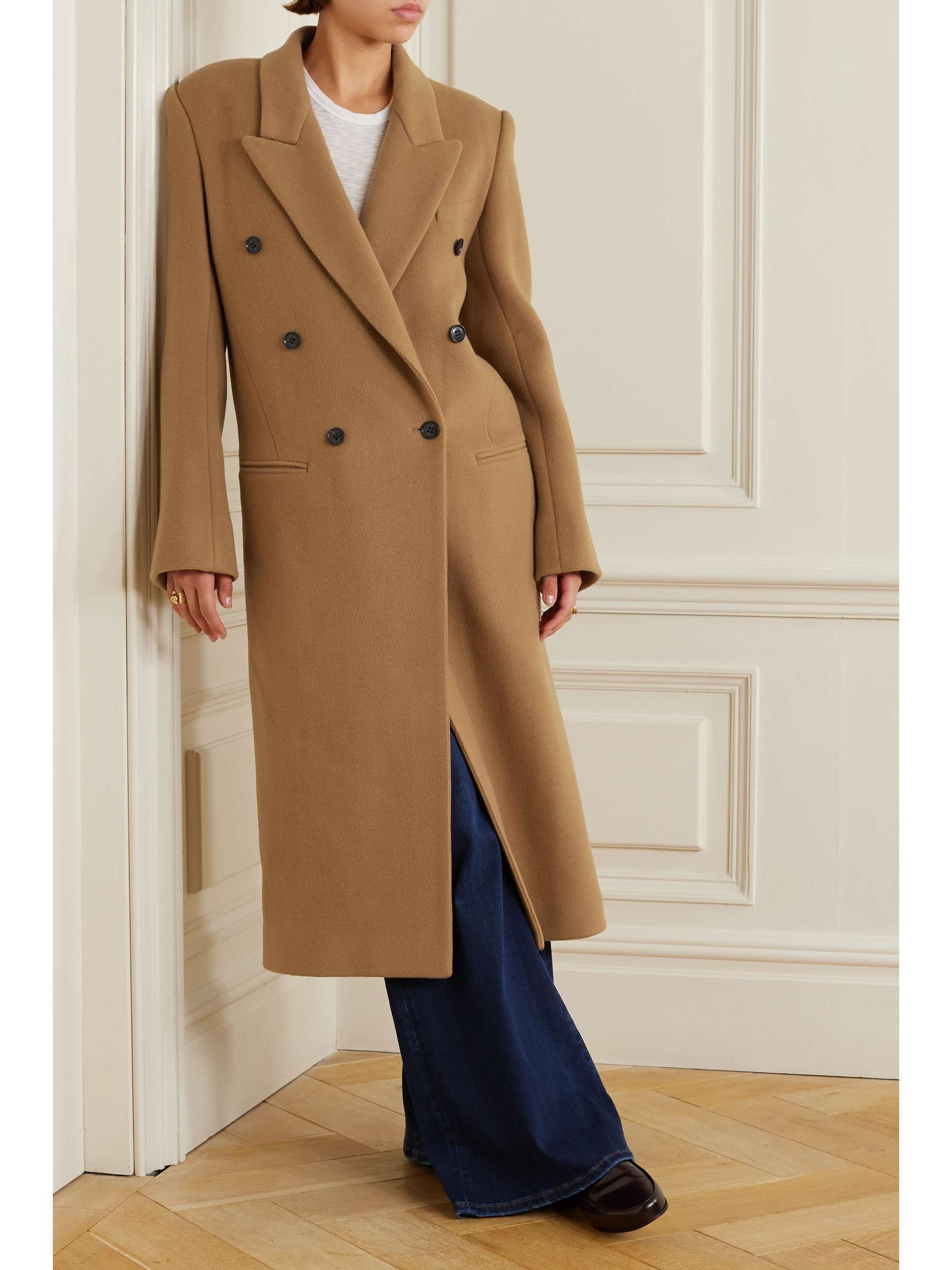 FRAME Double-breasted wool-felt coat | NET-A-PORTER