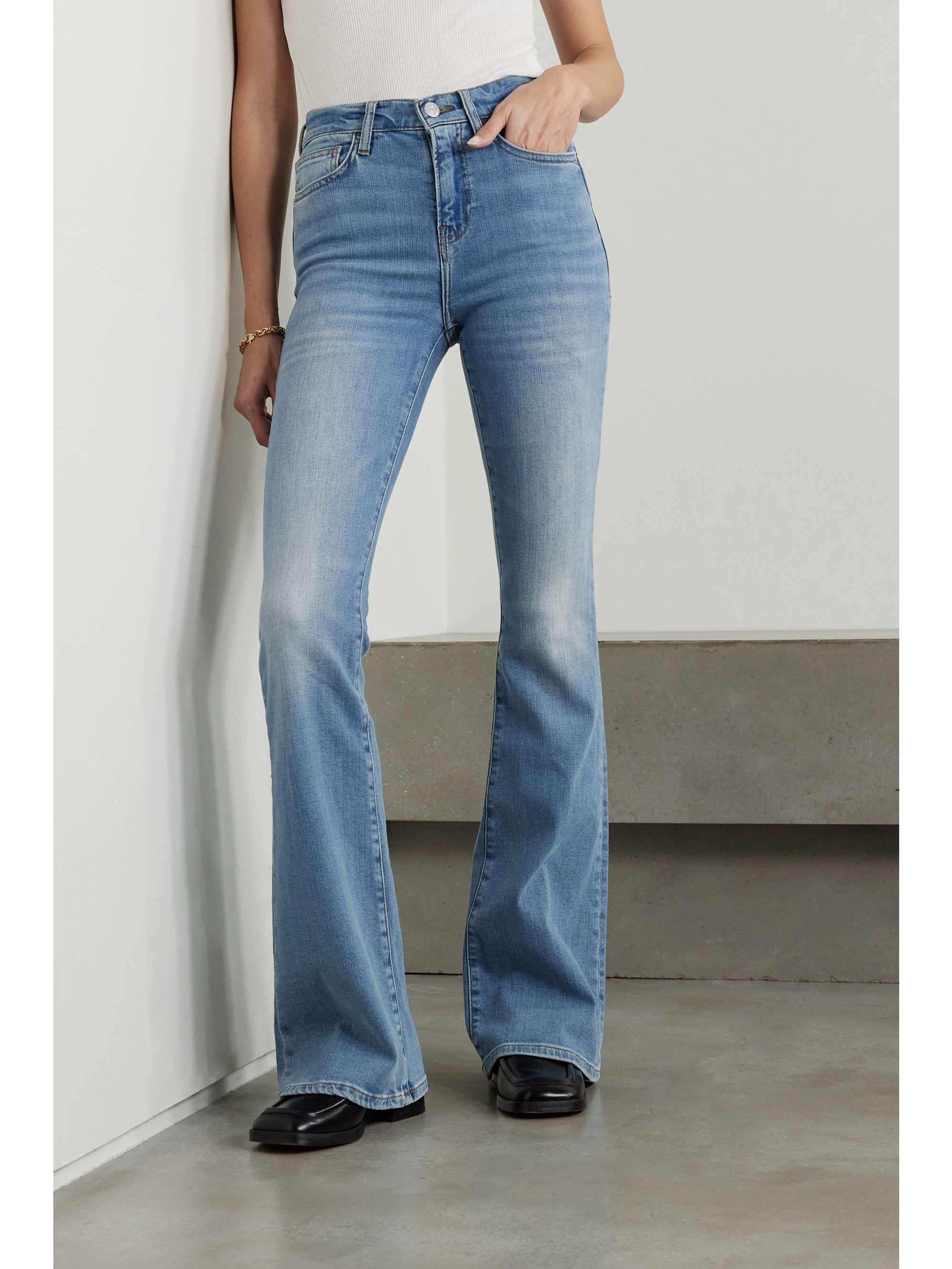 FRAME Le High Flare high-rise flared jeans | NET-A-PORTER
