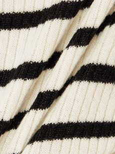 FRAME Striped ribbed wool, cashmere and silk-blend sweater | NET-A-PORTER
