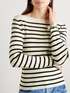 FRAME Striped ribbed wool, cashmere and silk-blend sweater | NET-A-PORTER