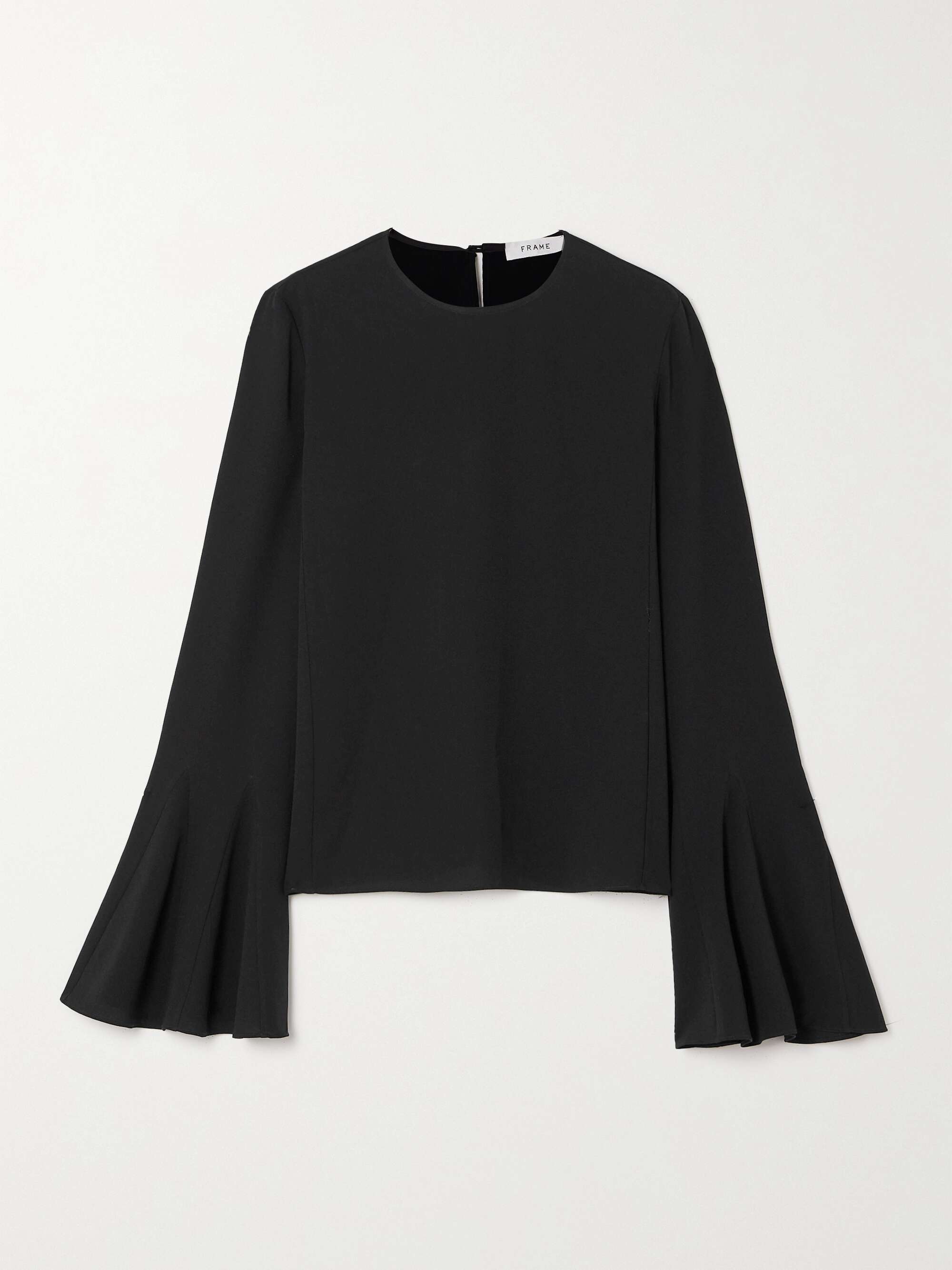 FRAME Fluted crepe blouse | NET-A-PORTER