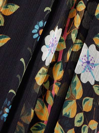 ETRO Tie-neck floral-print silk-crepon mini dress | NET-A-PORTER