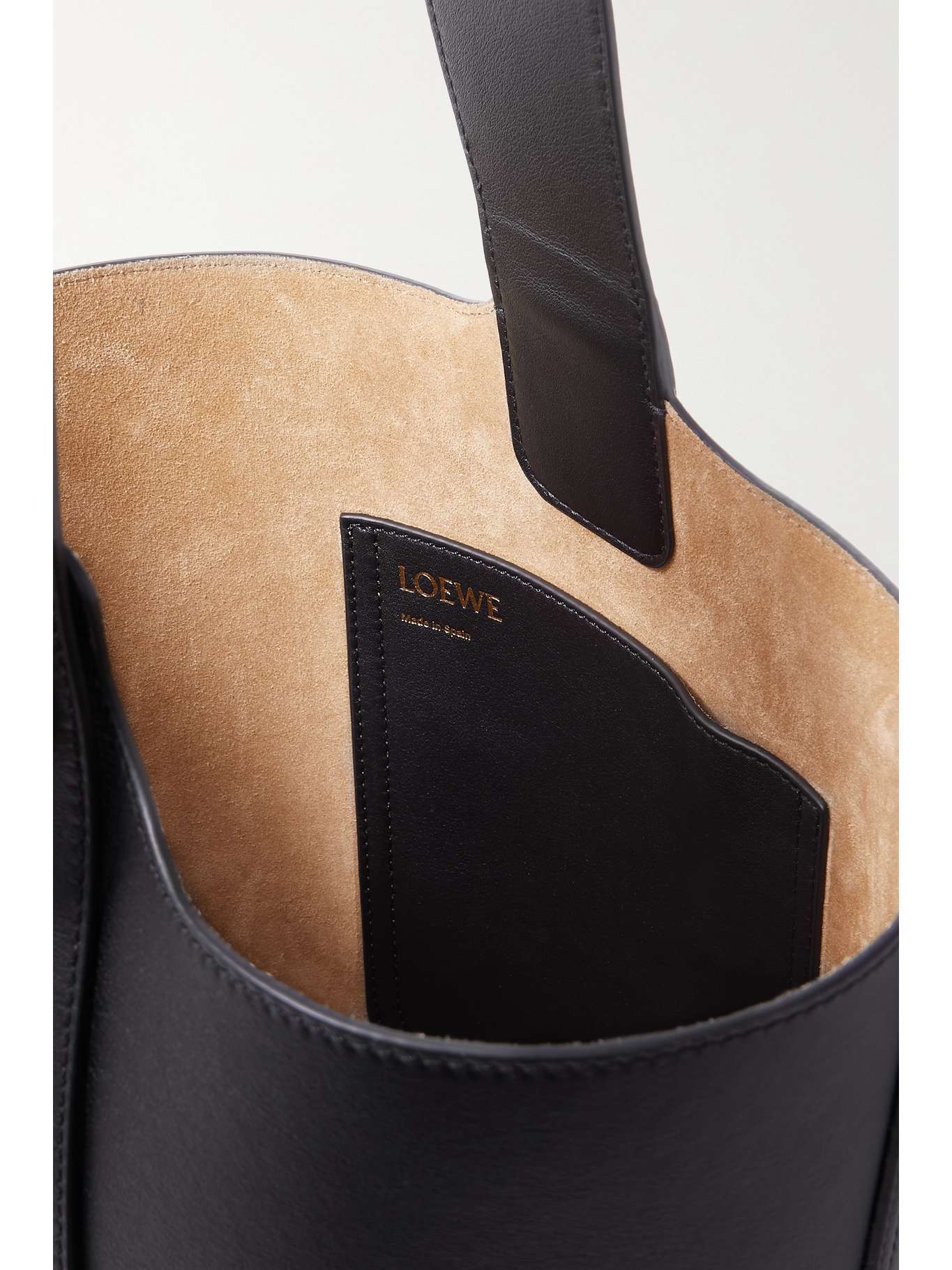 LOEWE Pebble embellished leather bucket bag | NET-A-PORTER