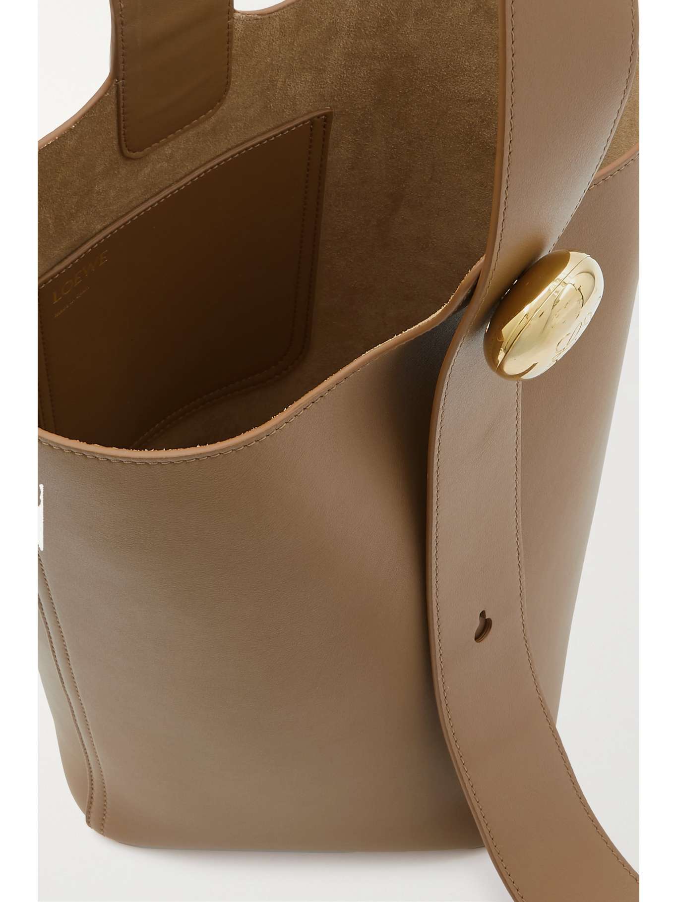 LOEWE Pebble embellished leather bucket bag | NET-A-PORTER