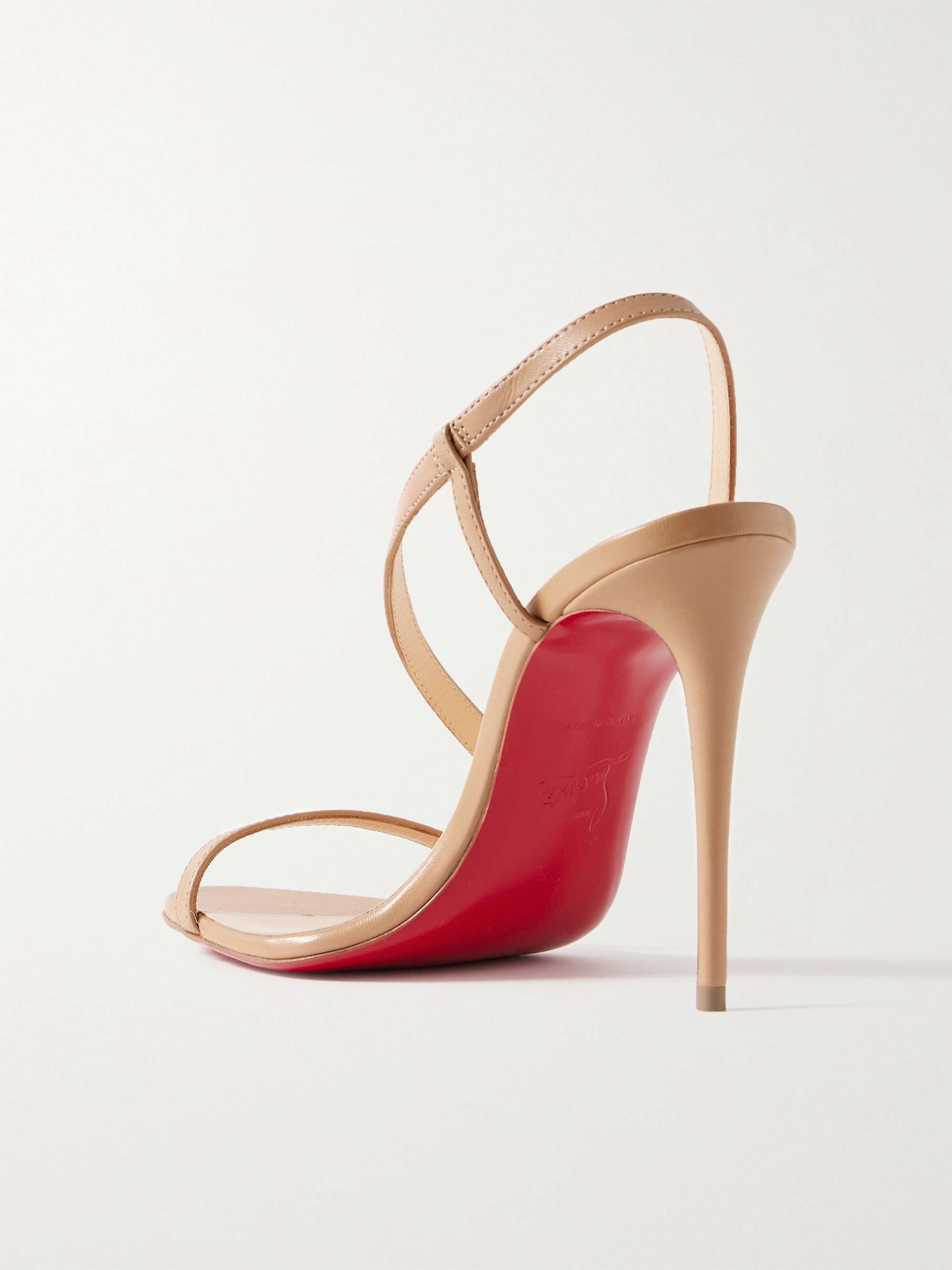 CHRISTIAN LOUBOUTIN Rosalie 100 PVC-trimmed leather sandals | NET-A-PORTER