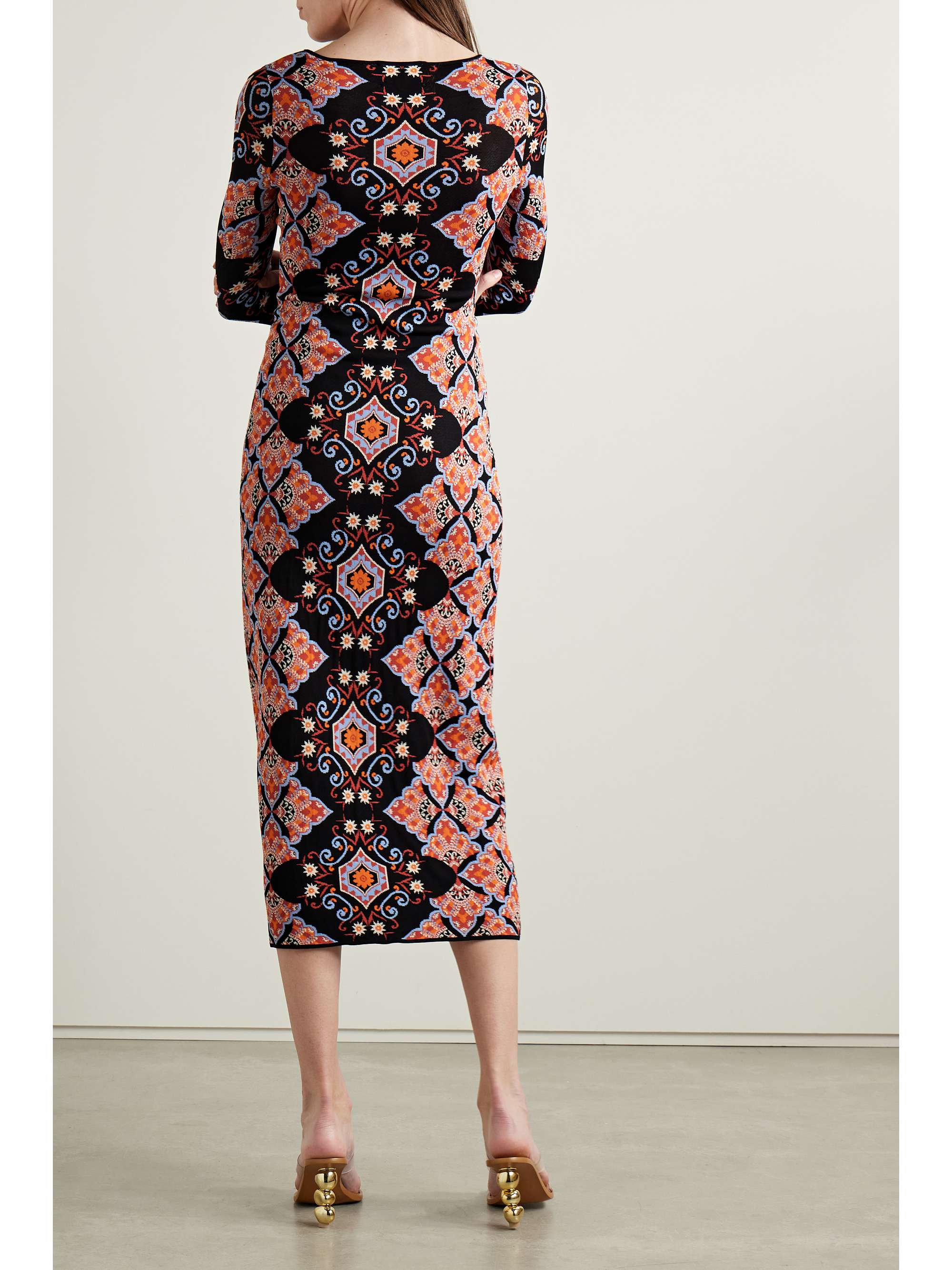 CARA CARA Rianna jacquard-knit midi dress | NET-A-PORTER