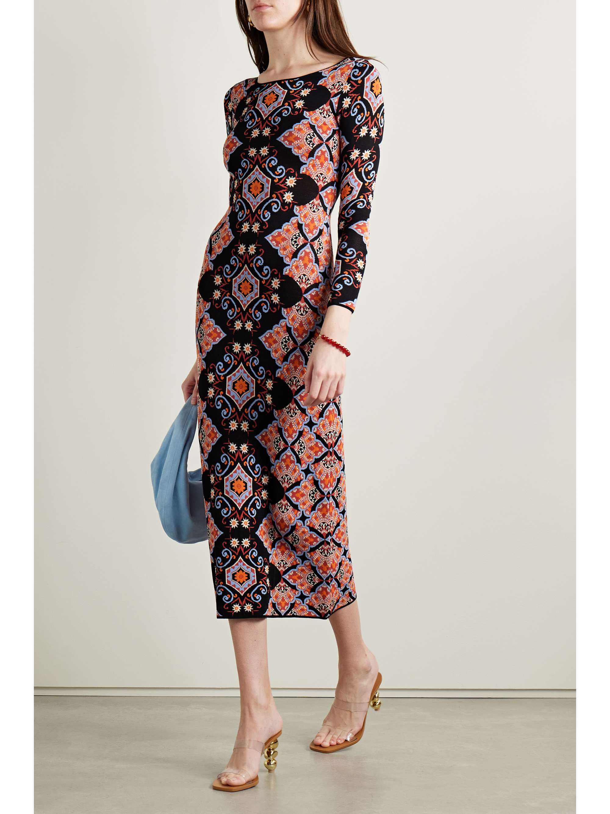 CARA CARA Rianna jacquard-knit midi dress | NET-A-PORTER