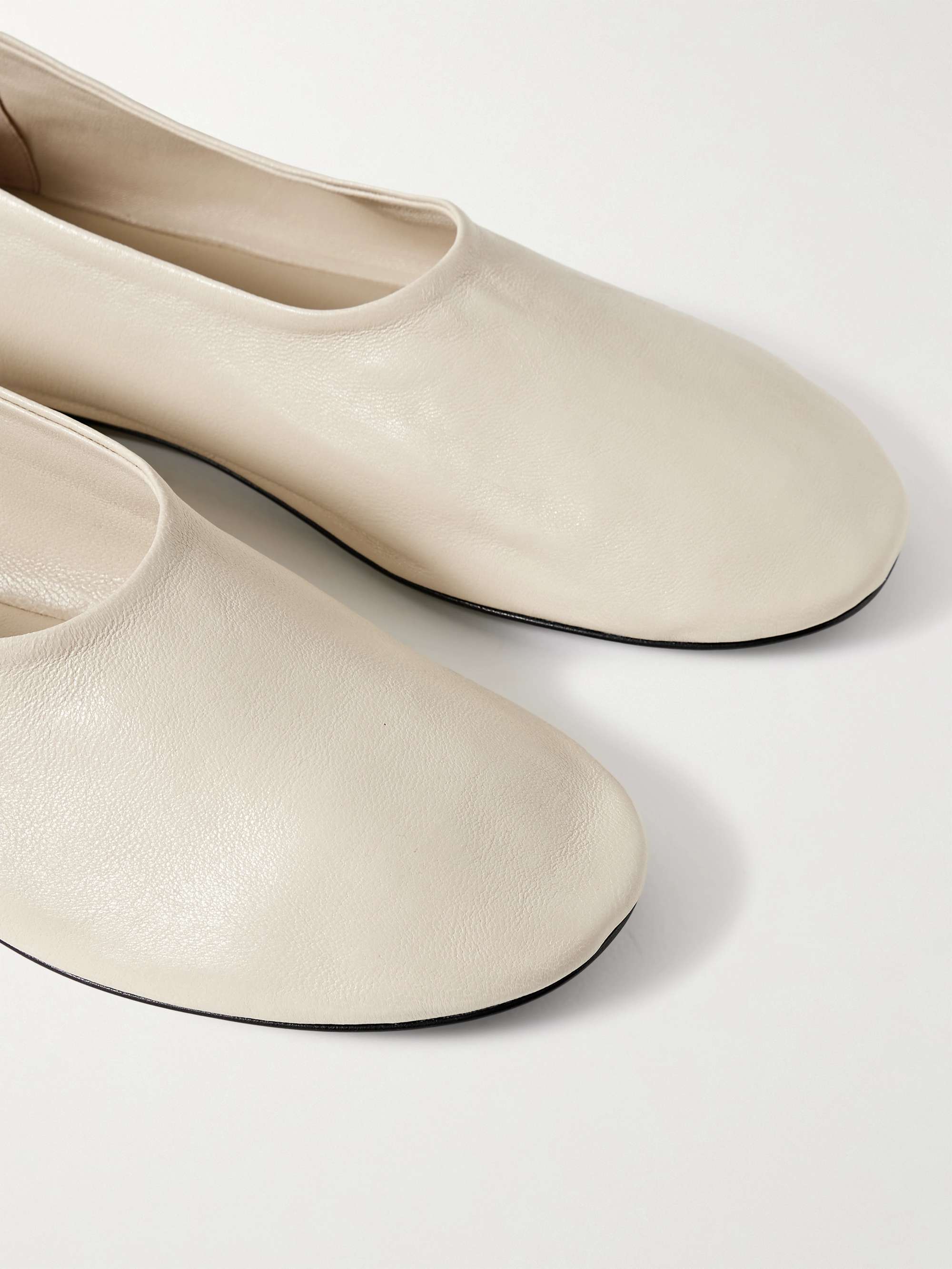 KHAITE Maiden leather flats | NET-A-PORTER