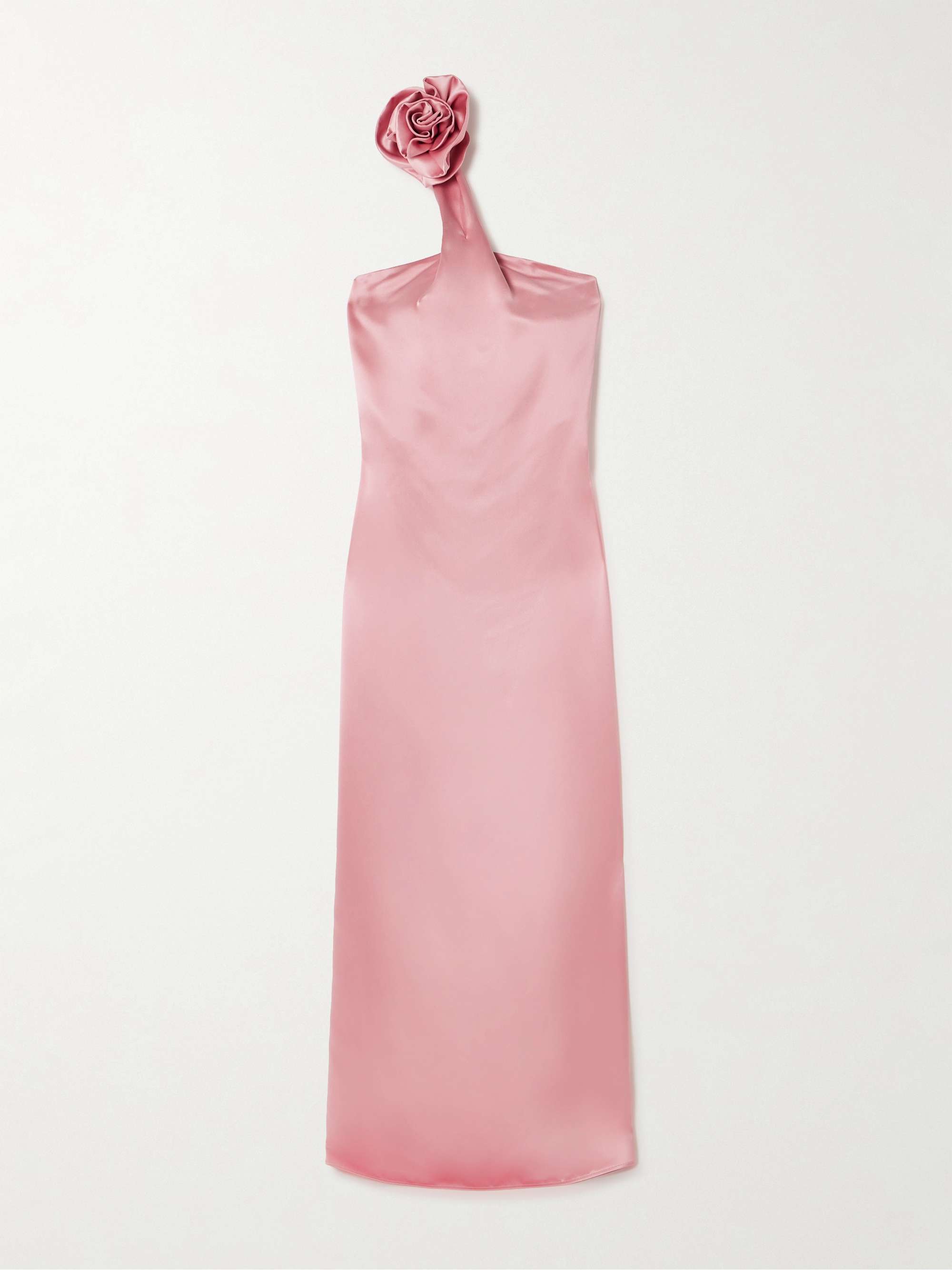 MAGDA BUTRYM One-shoulder appliquéd silk-satin maxi dress | NET-A-PORTER