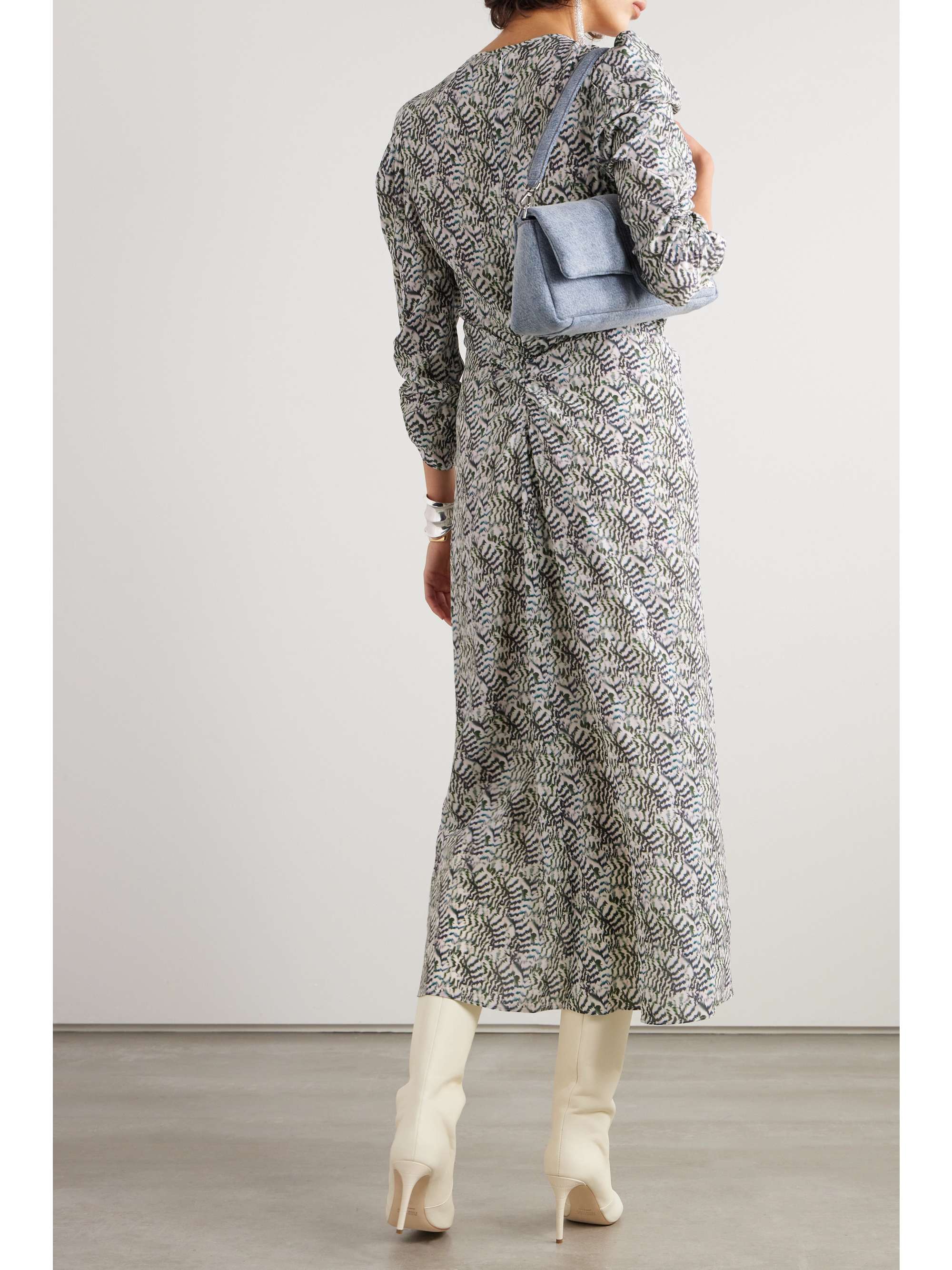 ISABEL MARANT Albini asymmetric printed silk-blend crepe dress | NET-A ...