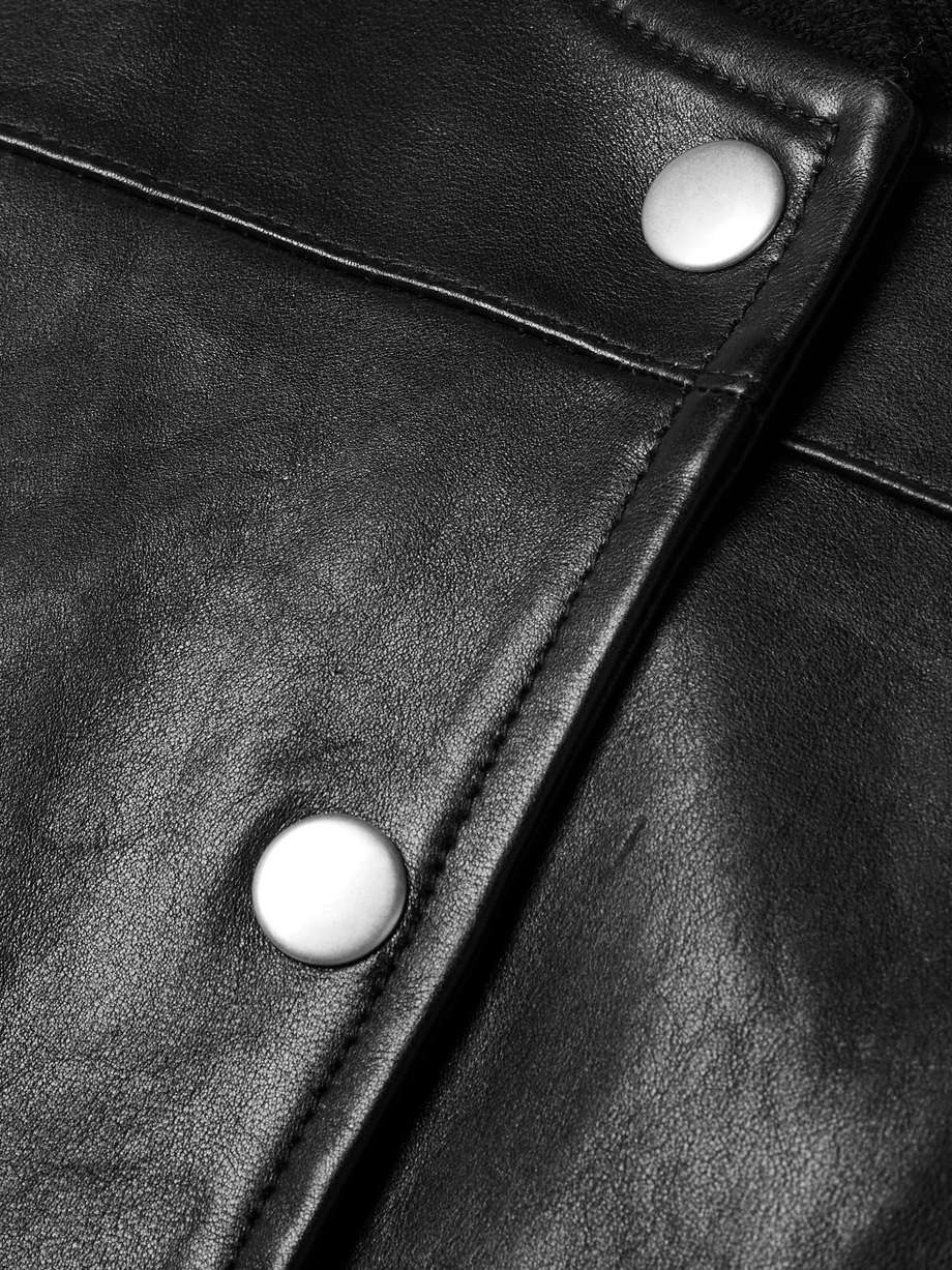 ISABEL MARANT Adriel leather bomber jacket | NET-A-PORTER