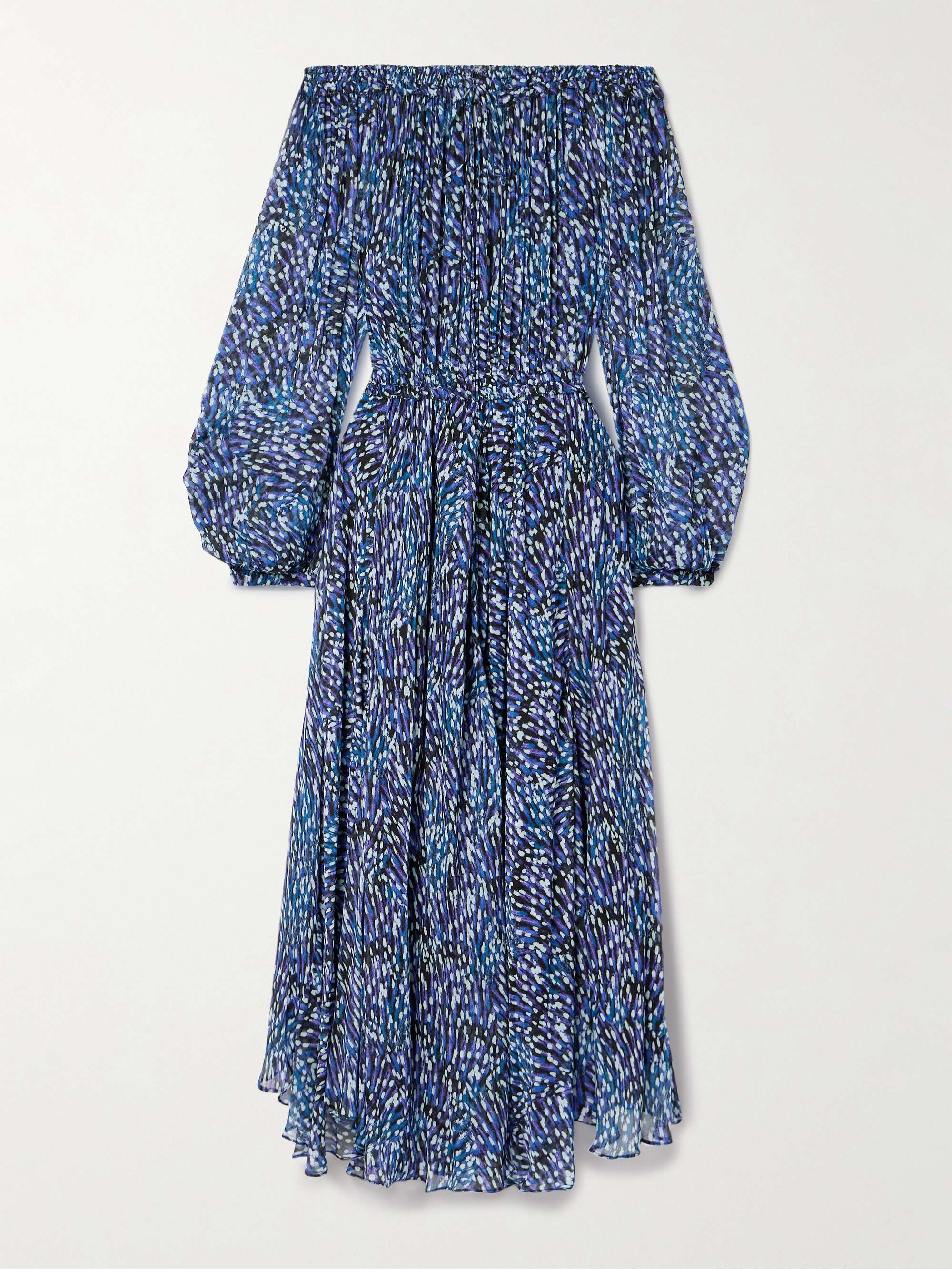 Volga schulterfreies Maxikleid aus bedrucktem Krepon | NET-A-PORTER