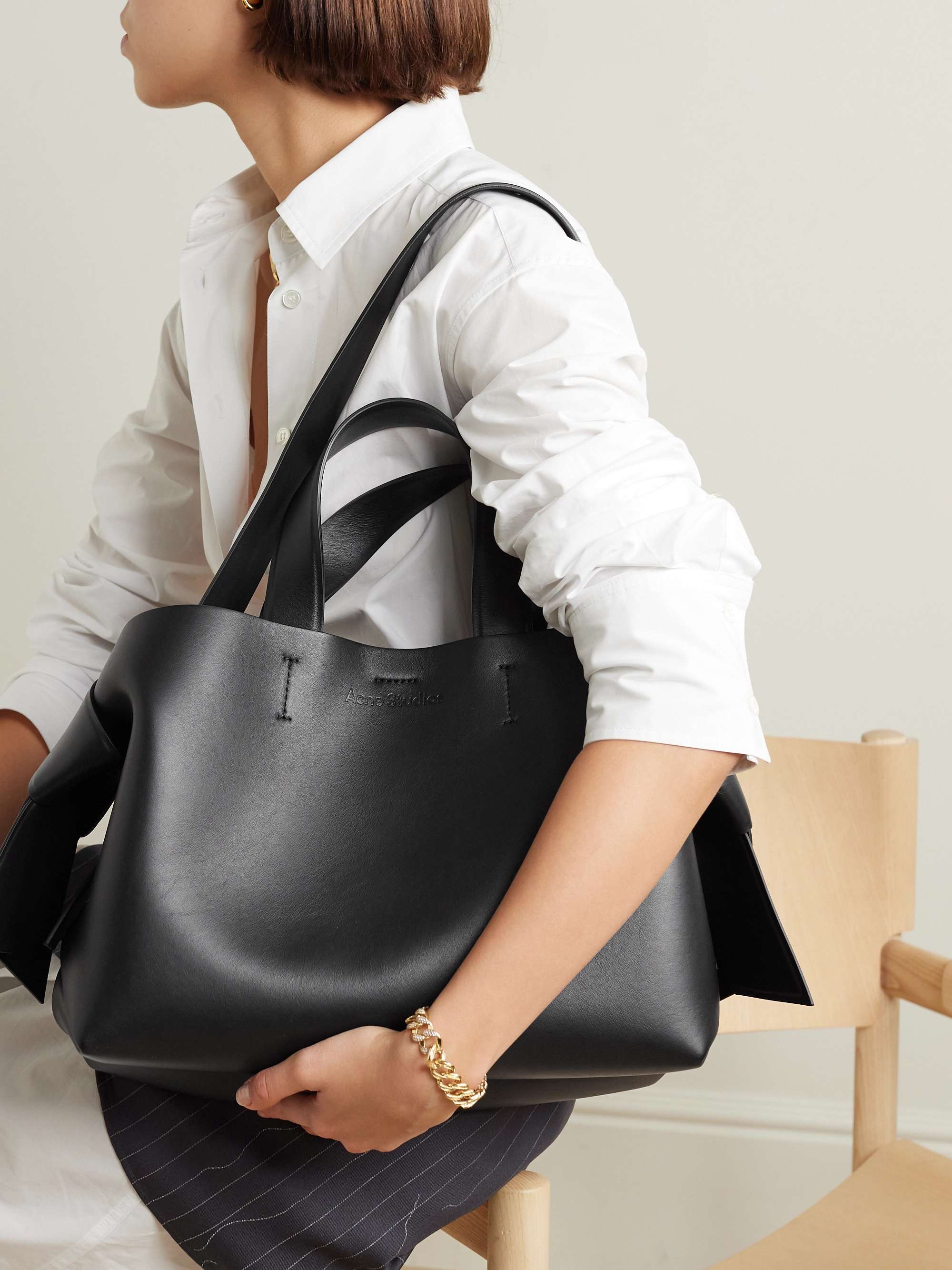 ACNE STUDIOS Musubi Medium knotted leather tote | NET-A-PORTER