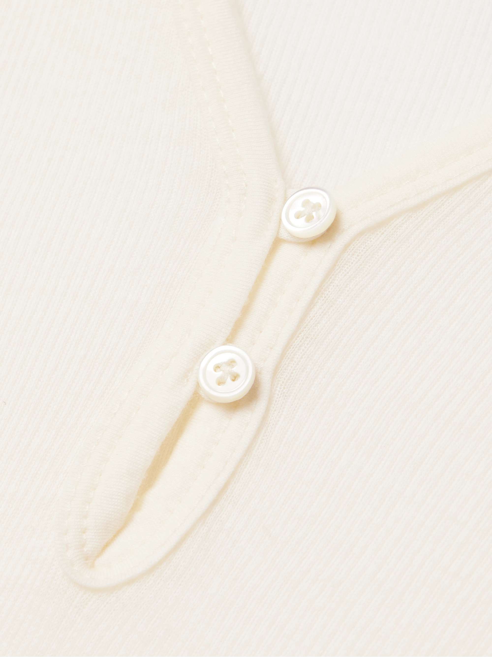 JAMES PERSE Ribbed cotton and cashmere-blend top | NET-A-PORTER