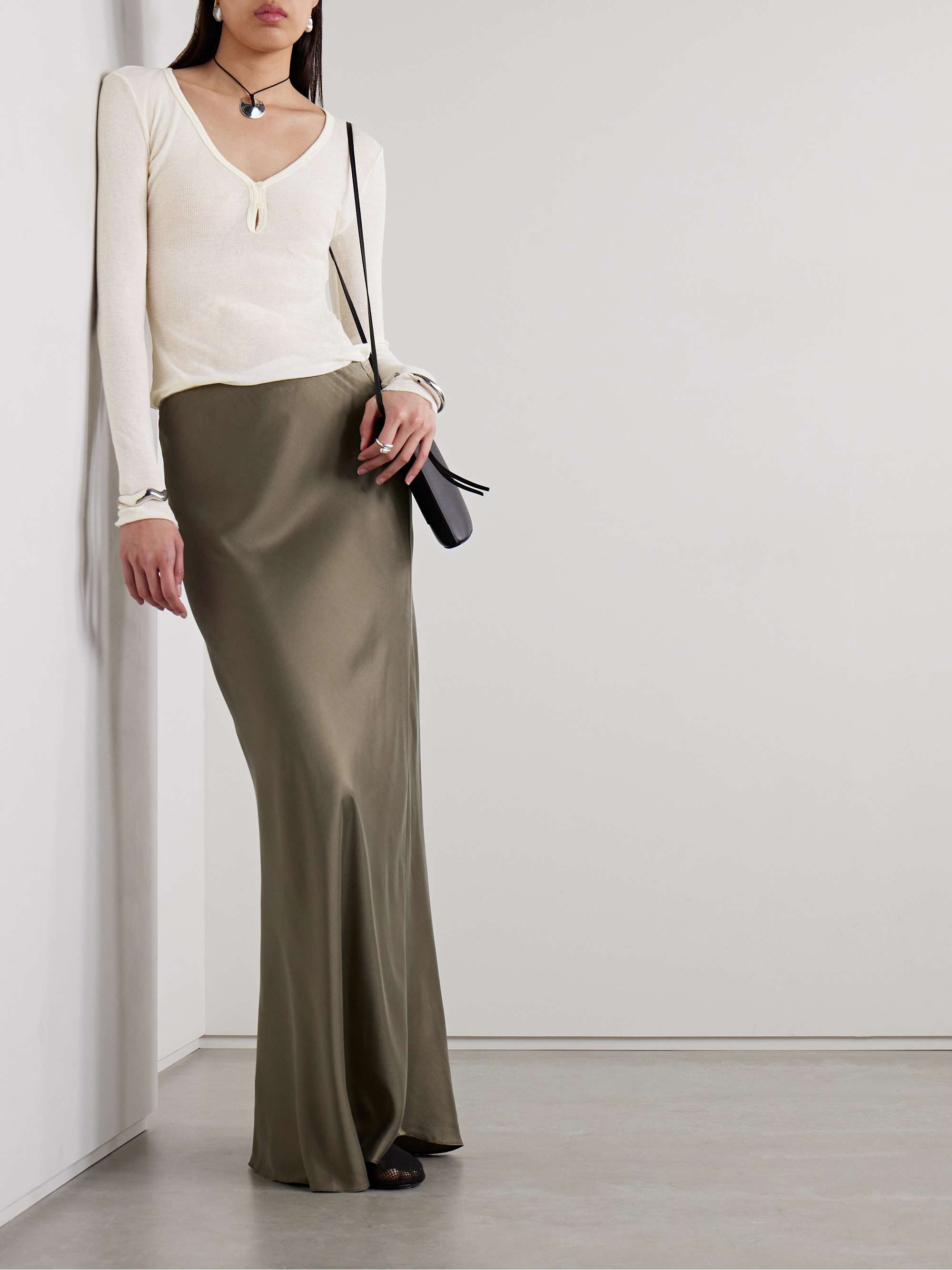 JAMES PERSE Ribbed cotton and cashmere-blend top | NET-A-PORTER