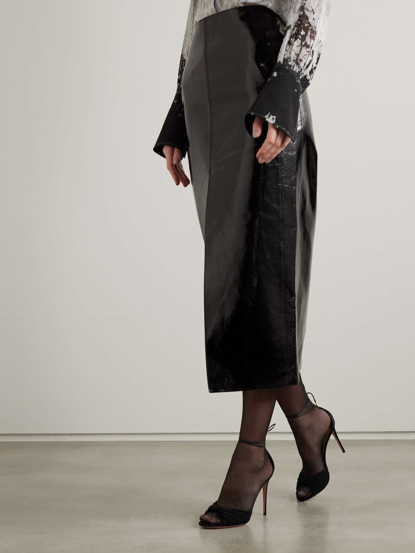 AQUAZZURA Bellini Beauty 105 twisted satin sandals | NET-A-PORTER