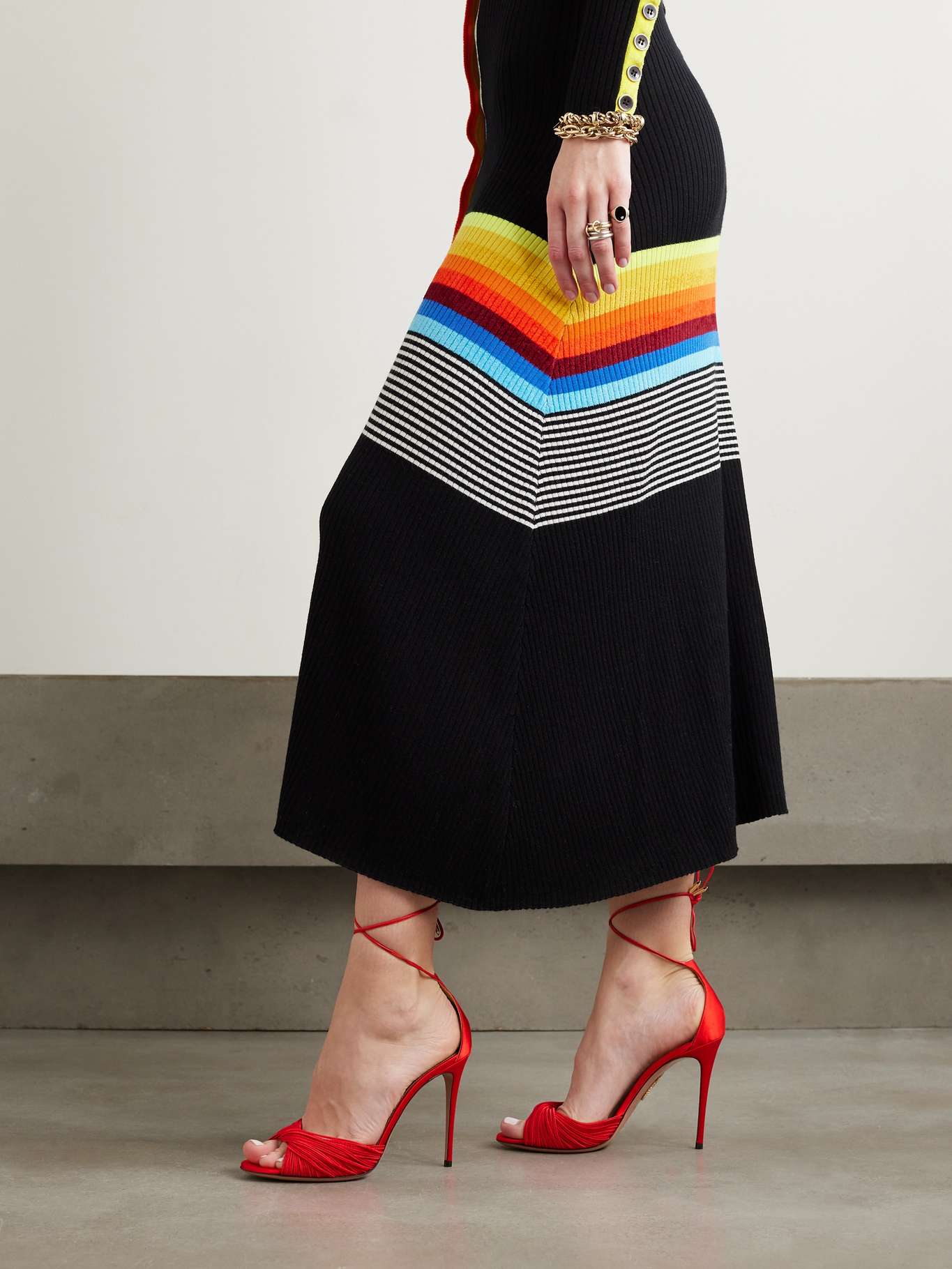 AQUAZZURA Bellini Beauty 105 twisted satin sandals | NET-A-PORTER