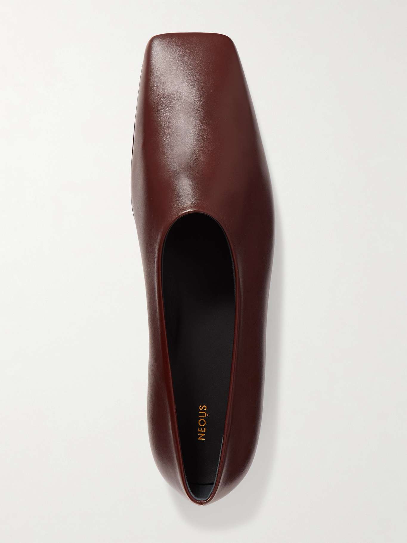 Brown Atlas leather ballet flats | NEOUS | NET-A-PORTER