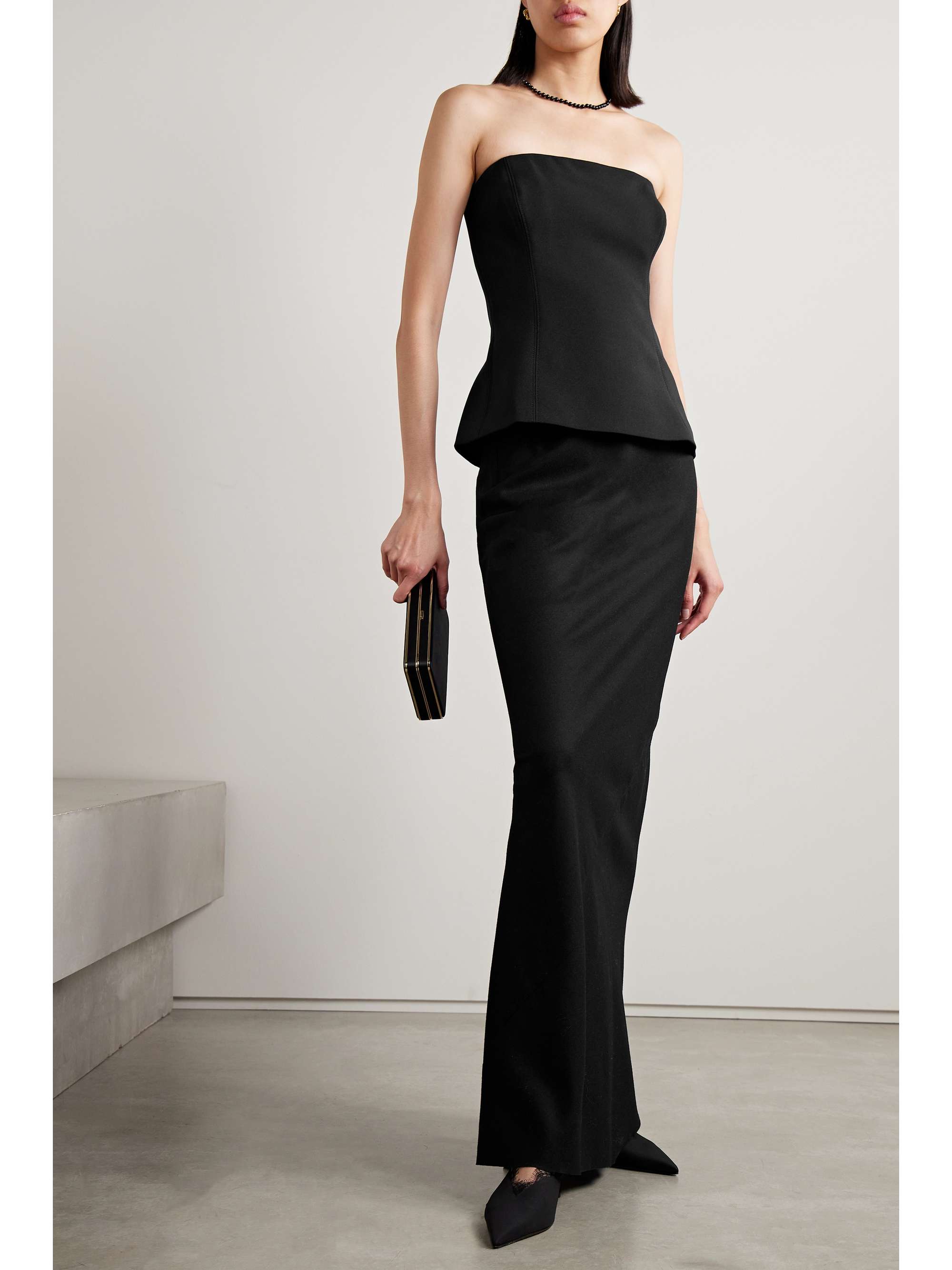 VERONICA BEARD Astrid strapless cady bustier top | NET-A-PORTER