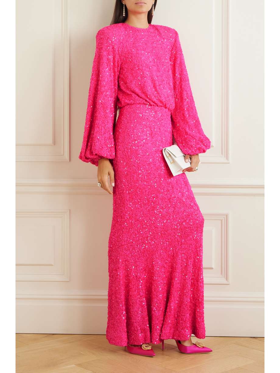 ROTATE BIRGER CHRISTENSEN Sequined stretch recycled-tulle gown | NET-A-PORTER