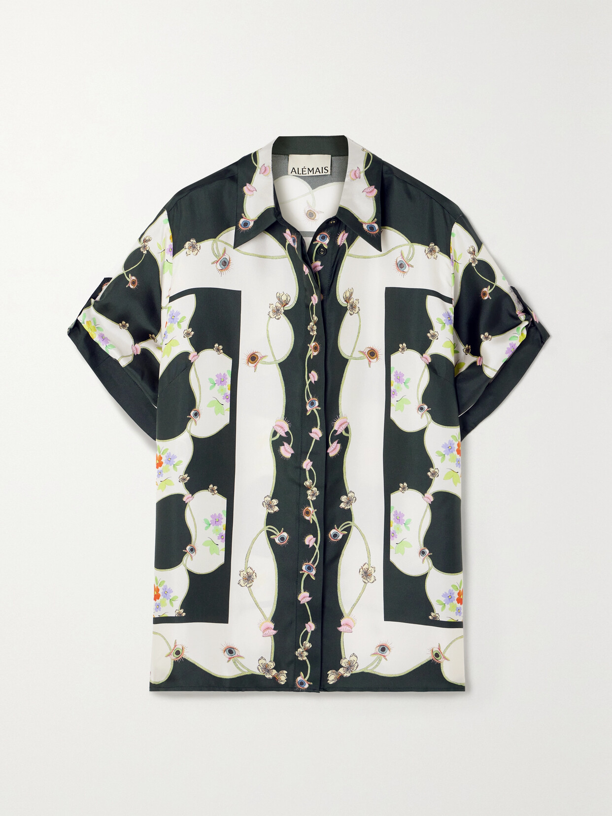 Alemais Venus Printed Silk-twill Shirt In Multi | ModeSens