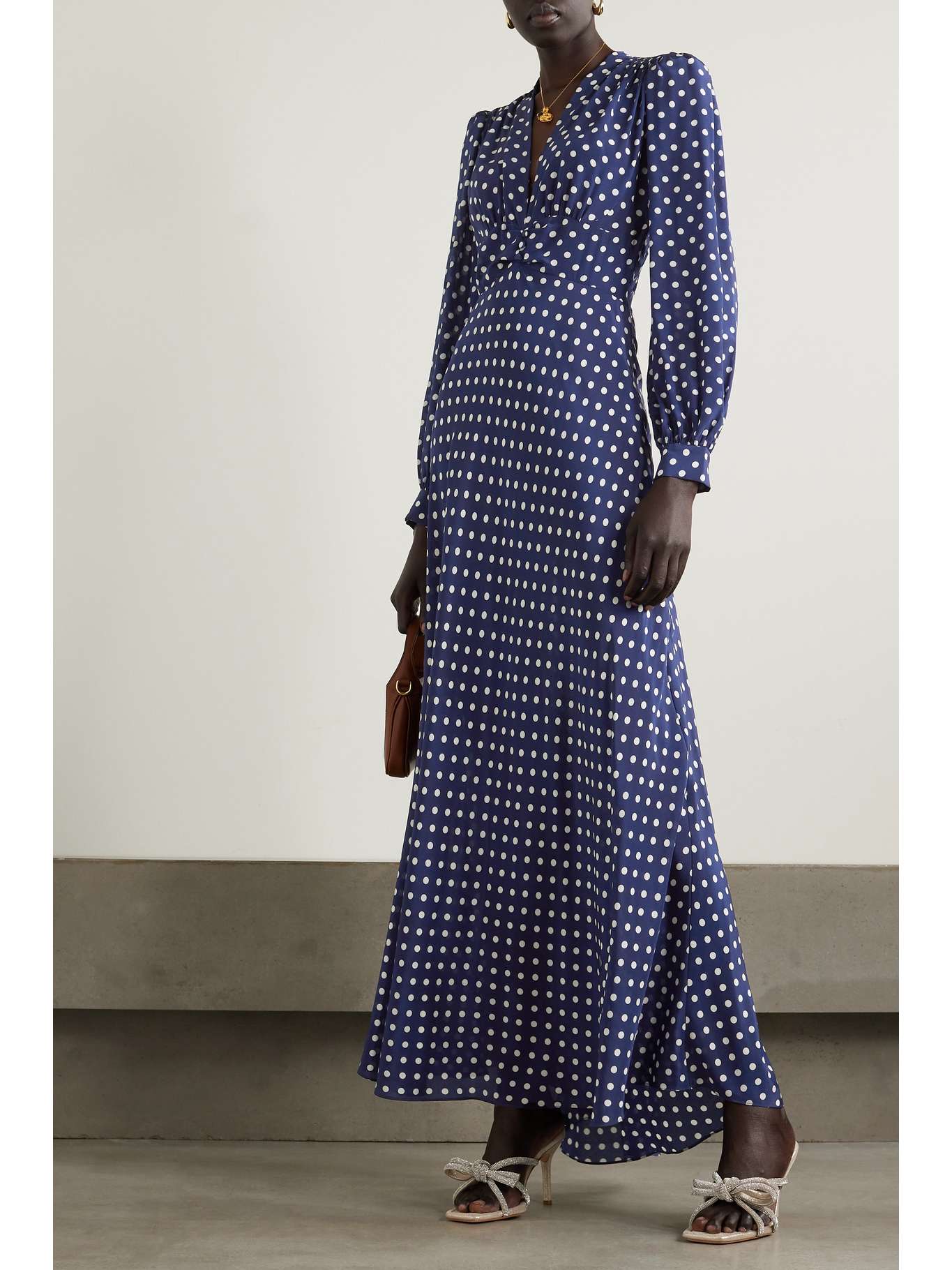 RIXO Emory polka-dot silk maxi dress | NET-A-PORTER