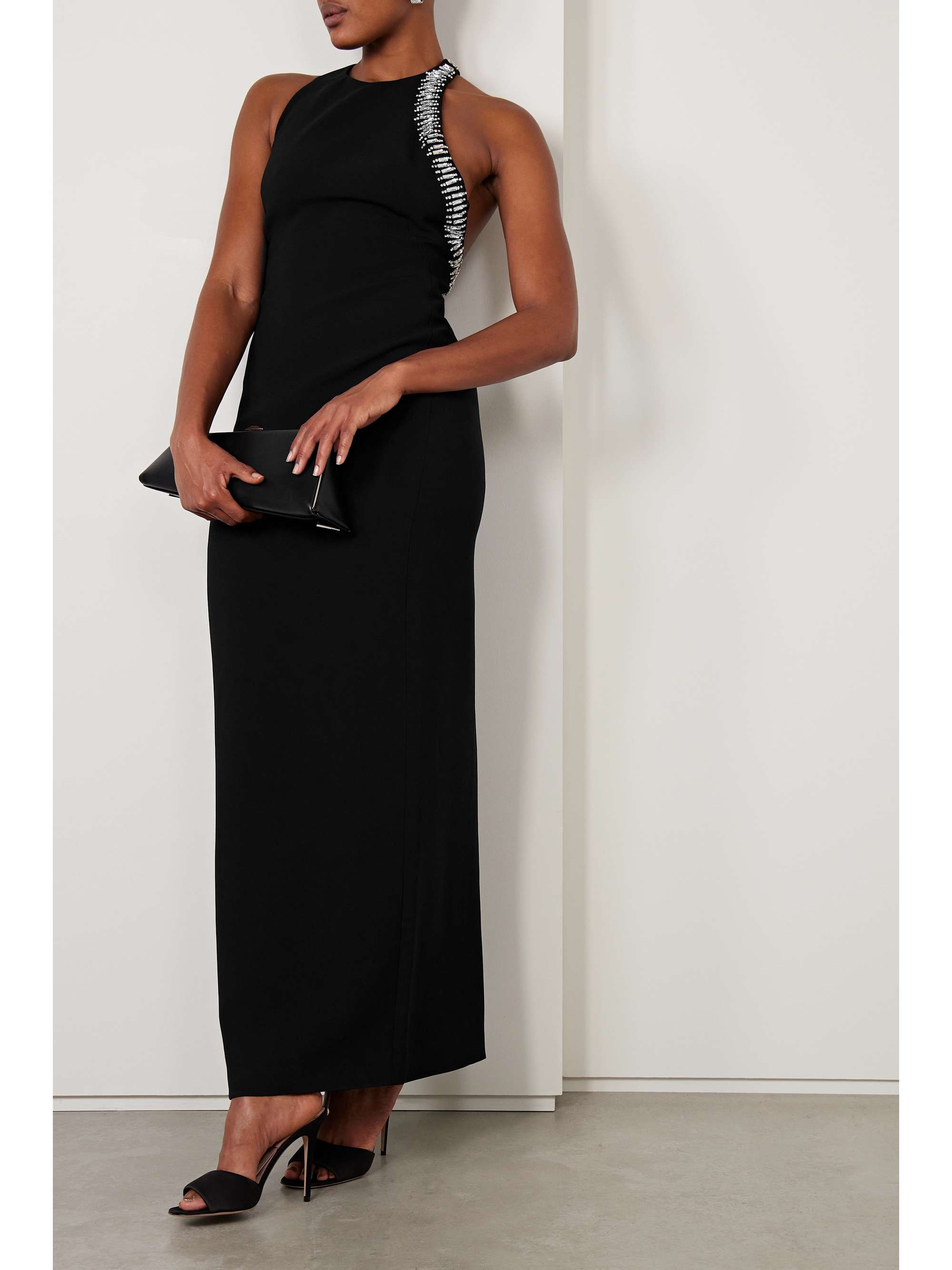 A.L.C. Skyler open-back crystal-embellished cady gown | NET-A-PORTER