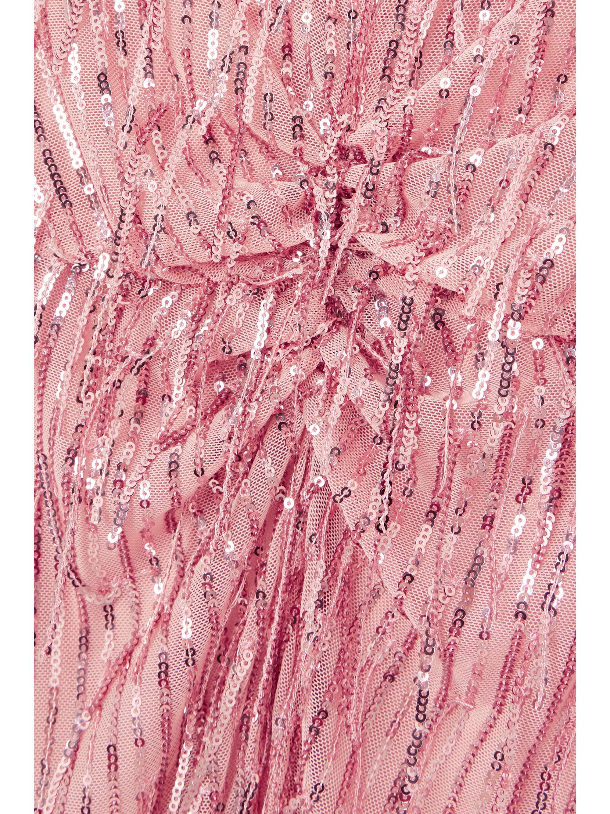 ROTATE BIRGER CHRISTENSEN Sirin sequined stretch recycled-chiffon midi dress | NET-A-PORTER