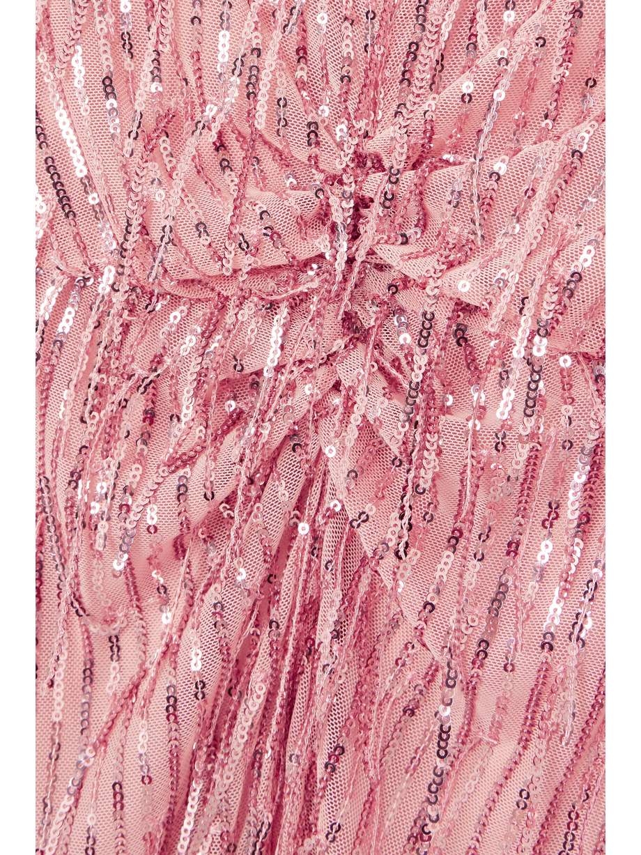 ROTATE BIRGER CHRISTENSEN Sirin sequined stretch recycled-chiffon midi ...